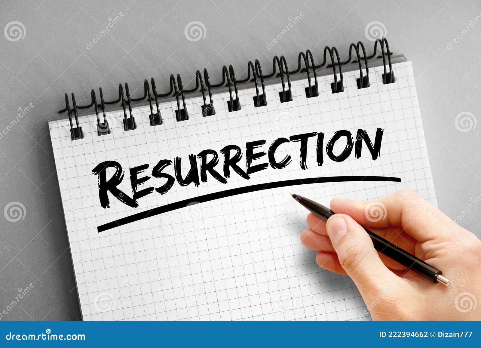 Resurrection Text on Notepad, Concept Background Stock Photo - Image of ...