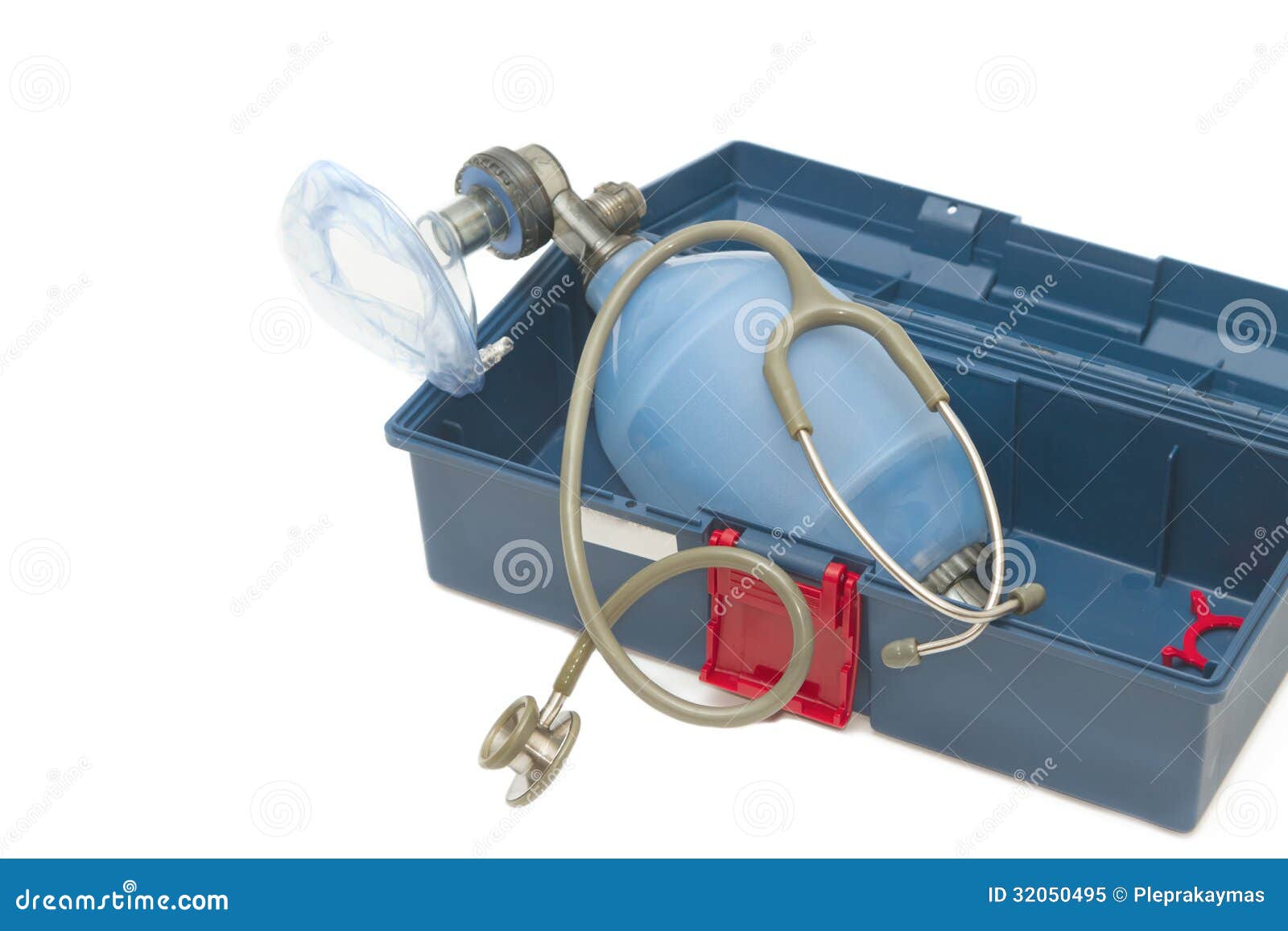 Resuscitator( Ambu-bag ) with Stethoscope Stock Image - Image of ...