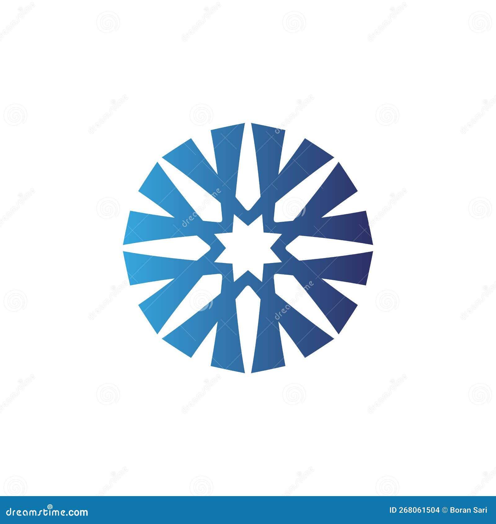 Decorative Inspirational Icon in Blue Tones, Catchy, Minimalist. Stock ...