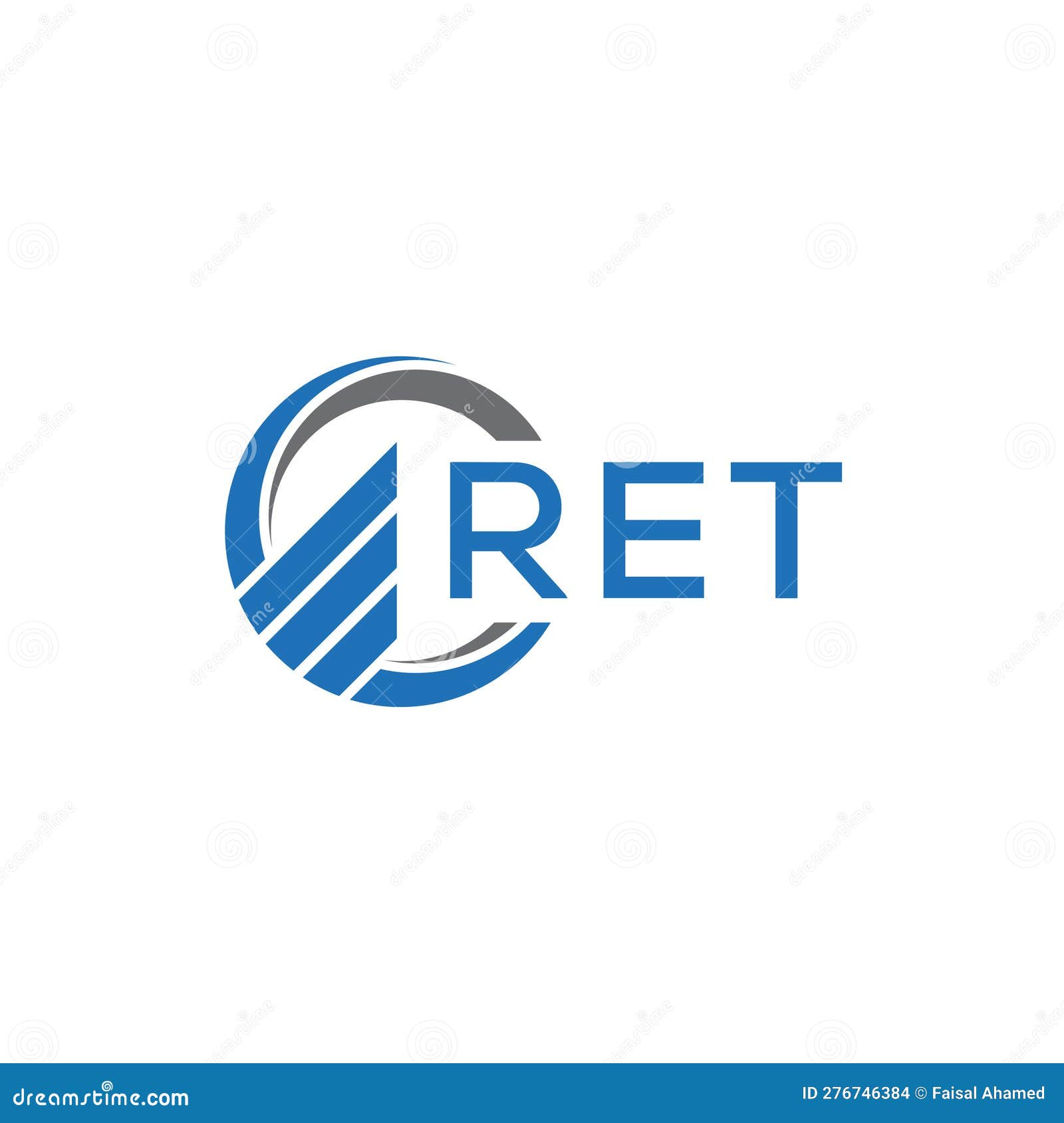 RET Abstract Technology Logo Design on White Background. RET Creative ...