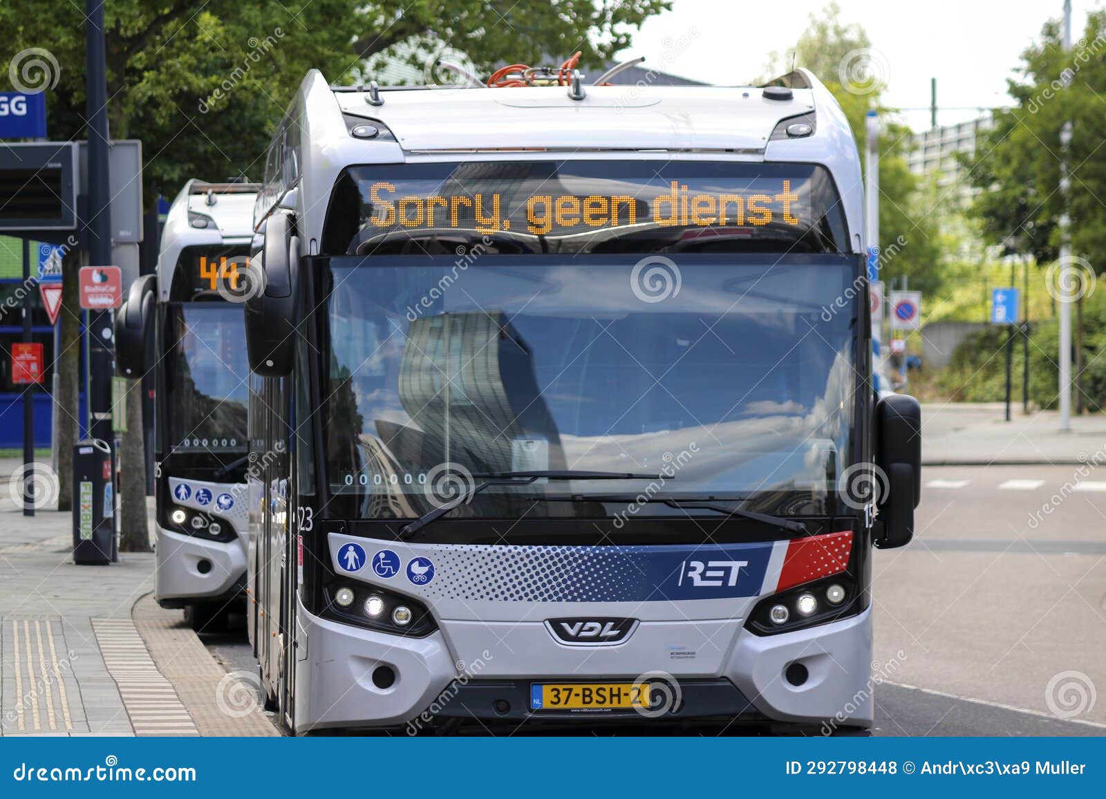 RET Buses Waiting for Passengers at Rotterdam Central Station Editorial ...