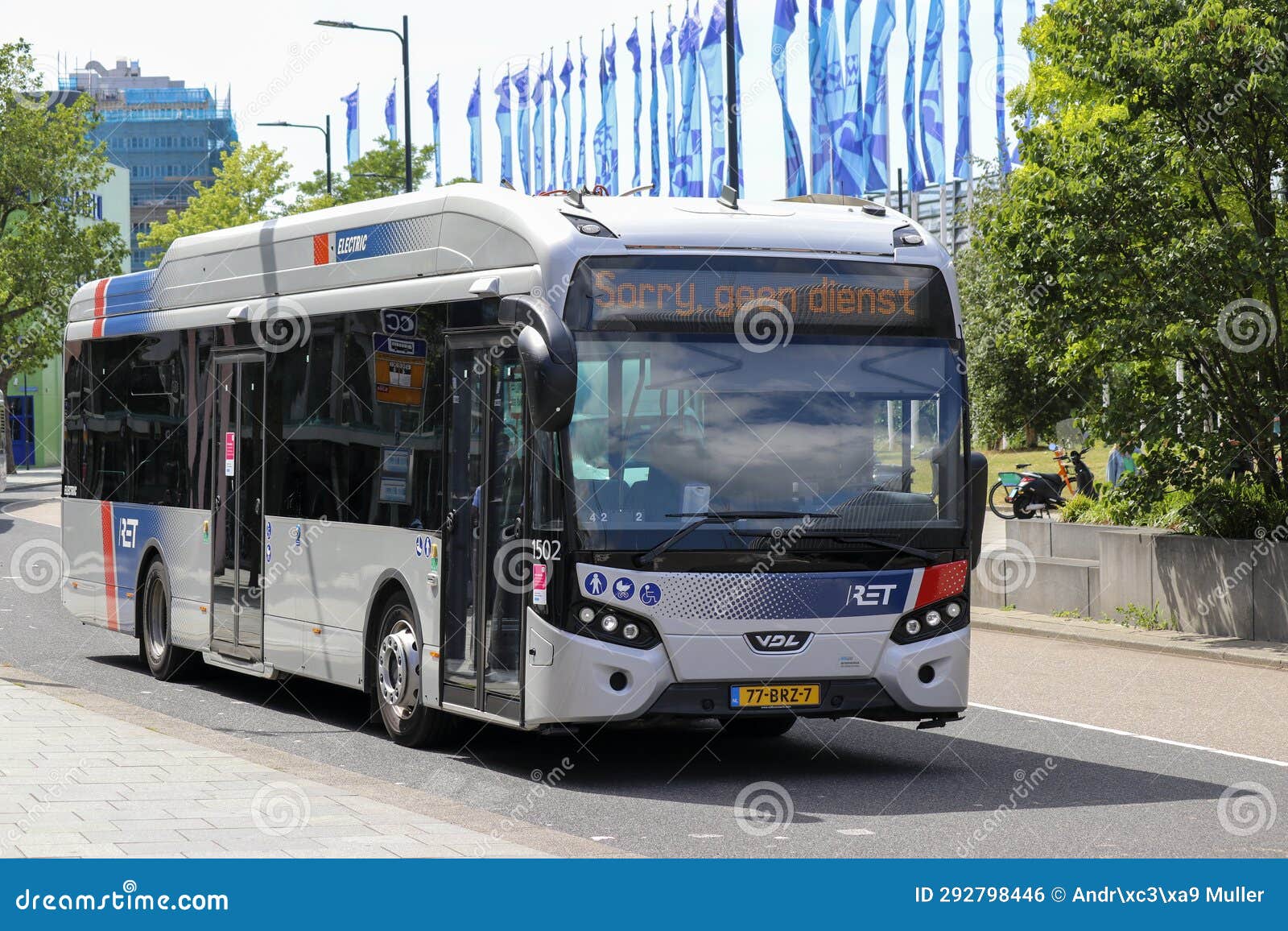 RET Buses Waiting for Passengers at Rotterdam Central Station Editorial ...