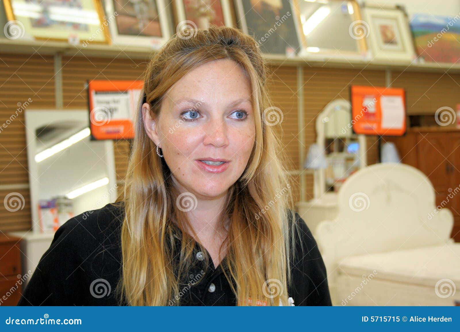 Retail Associate Helping Customer Stock Image - Image of hairstyle ...