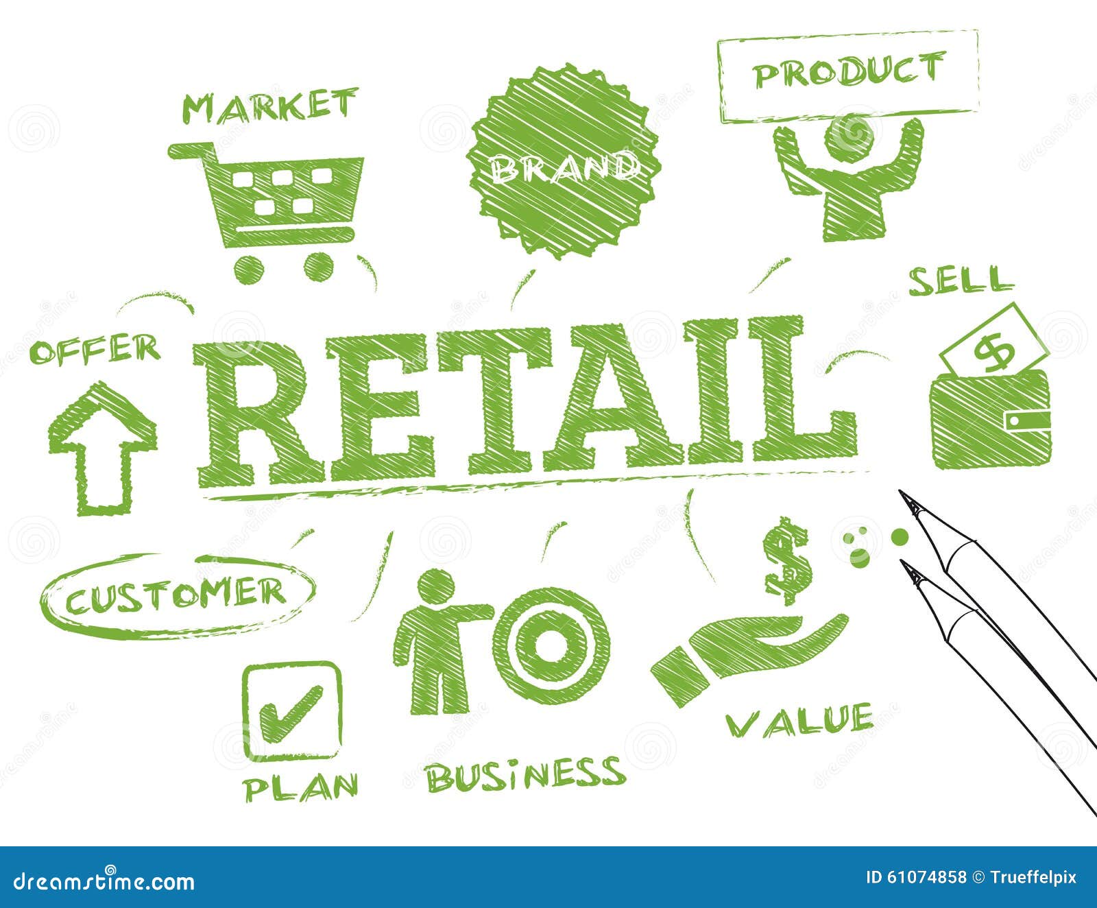 Retail stock vector. Illustration of company, media, marketing - 61074858