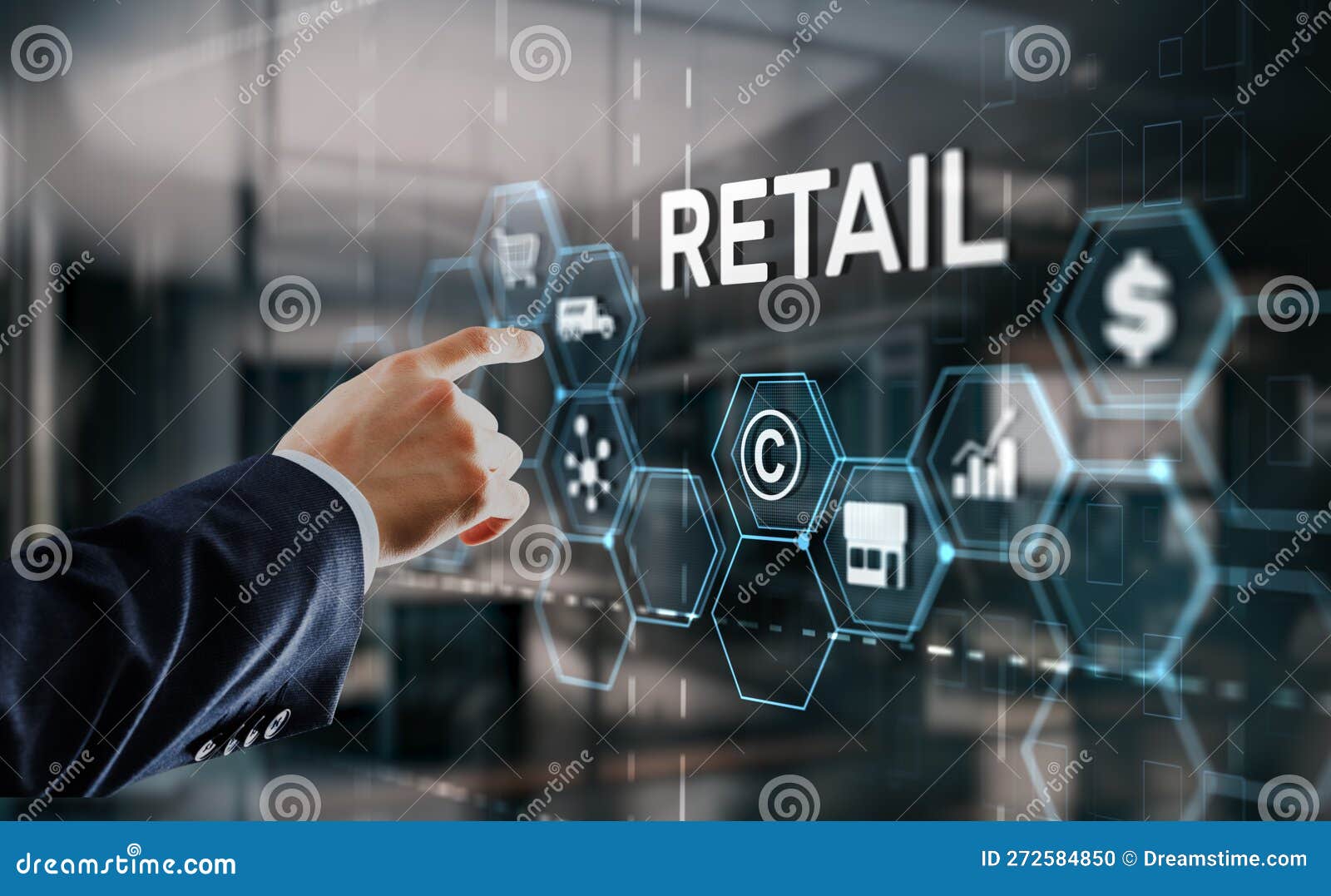 Retail Concept Marketing Channels E-commerce Shopping Automation on ...