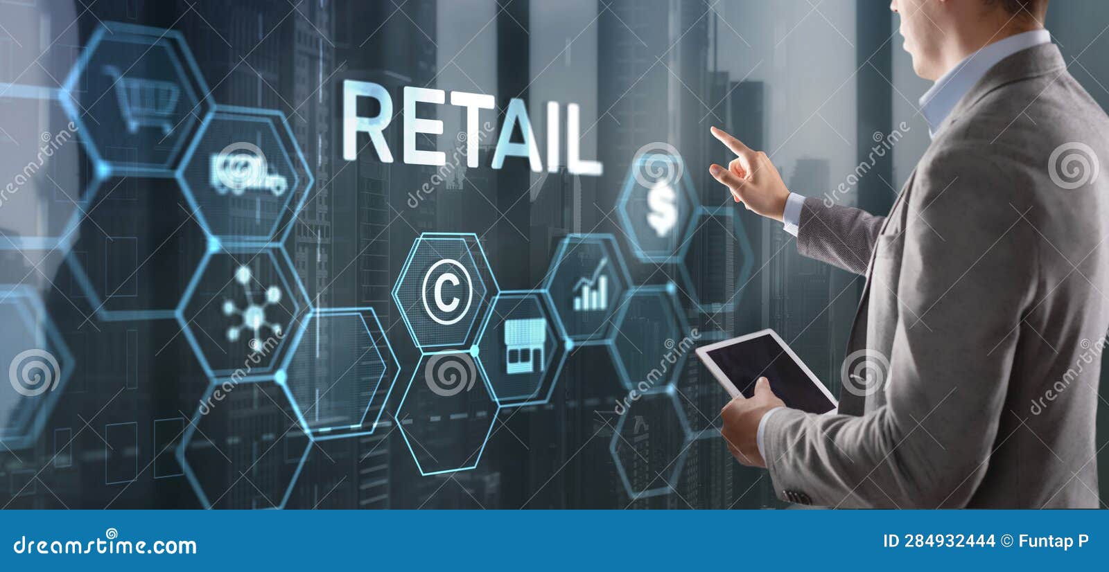 Retail Concept Marketing Channels E-commerce Shopping Automation on ...