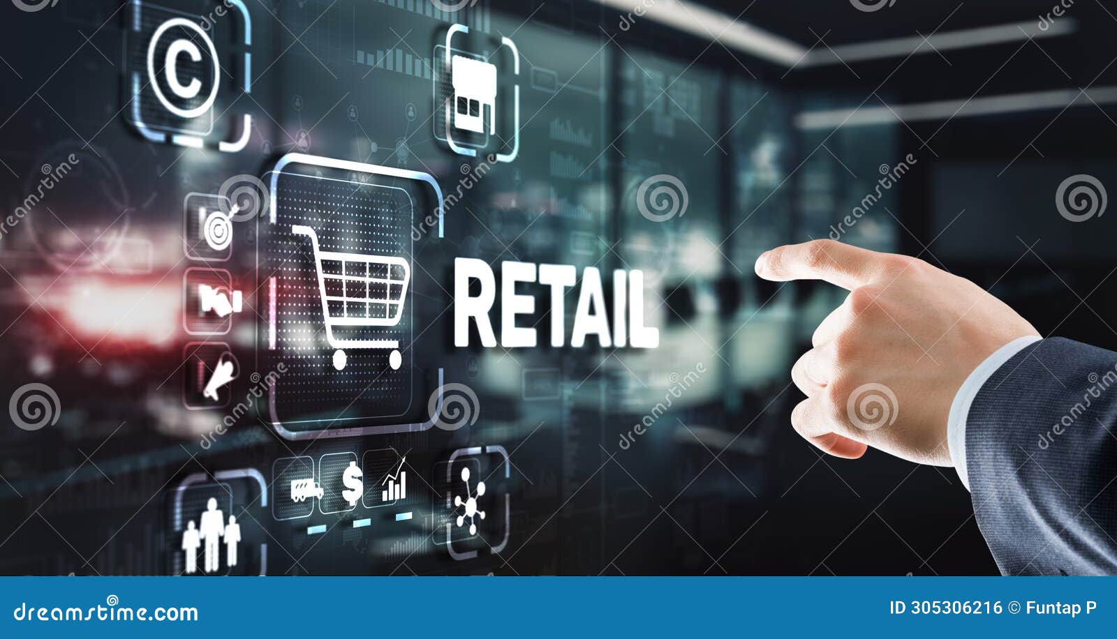 Retail Concept Marketing Channels E-commerce Shopping Automation on ...