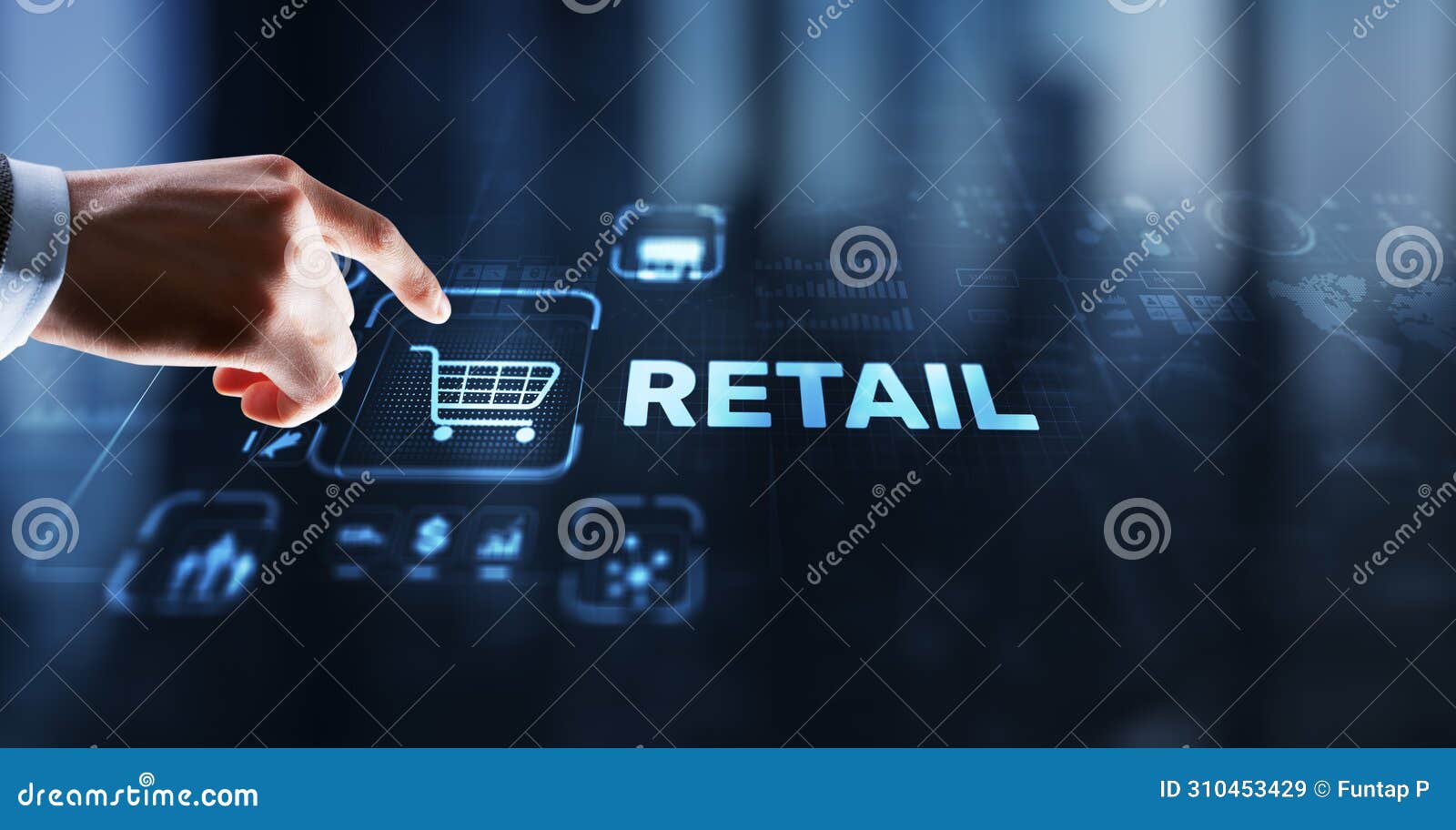 Retail Concept Marketing Channels E-commerce Shopping Automation on ...