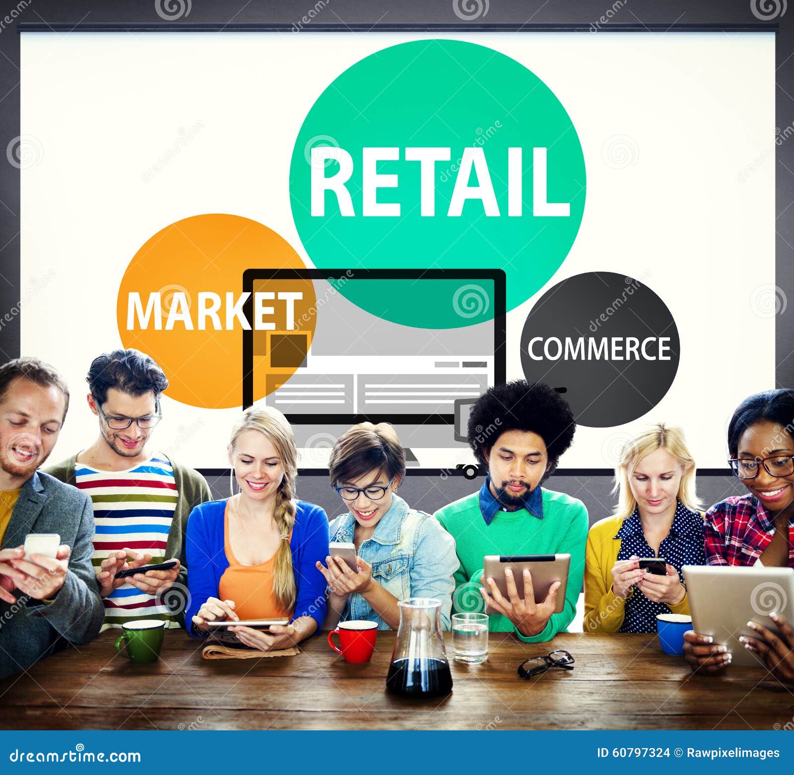 Retail Consumer Commerce Market Purchase Concept Stock Photo - Image of ...