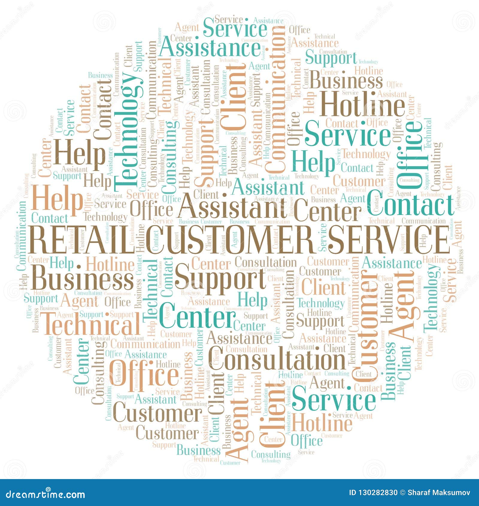 Retail Customer Service Word Cloud. Stock Illustration - Illustration ...