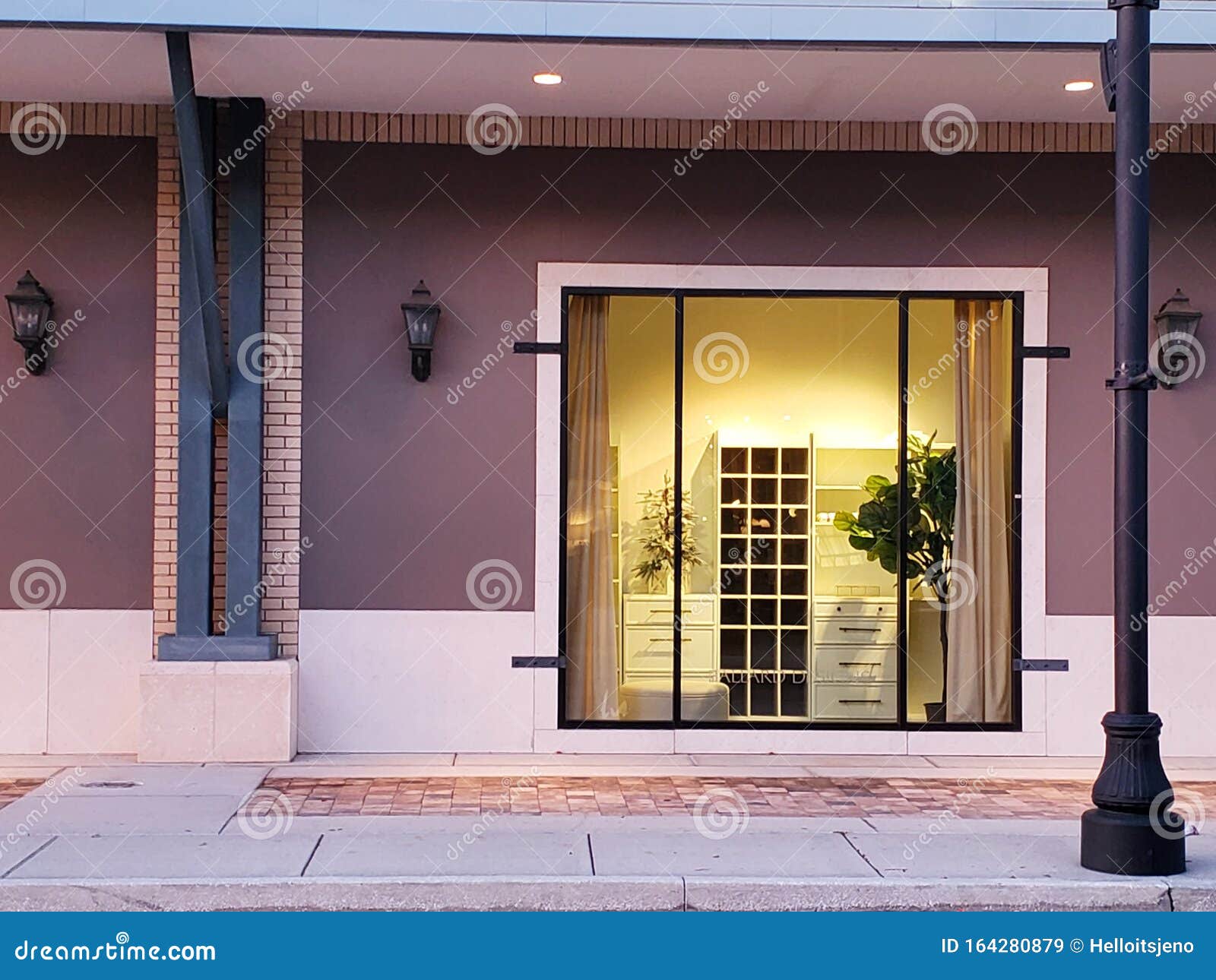Retail Display in Bright Yellow Window Editorial Stock Image - Image of ...