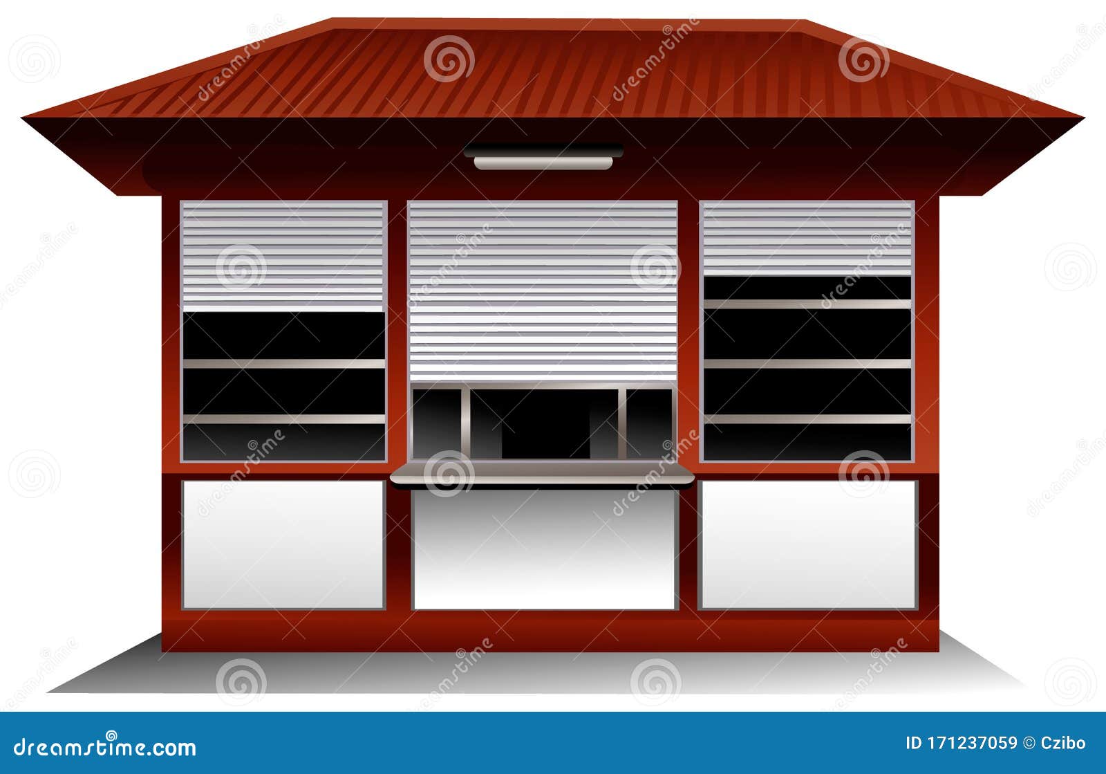 Retail: Front of Corner Shop Building Stock Vector - Illustration of ...