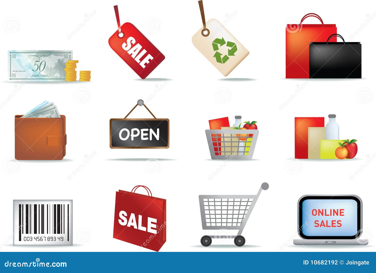 Retail Icon Set Stock Photography - Image: 10682192