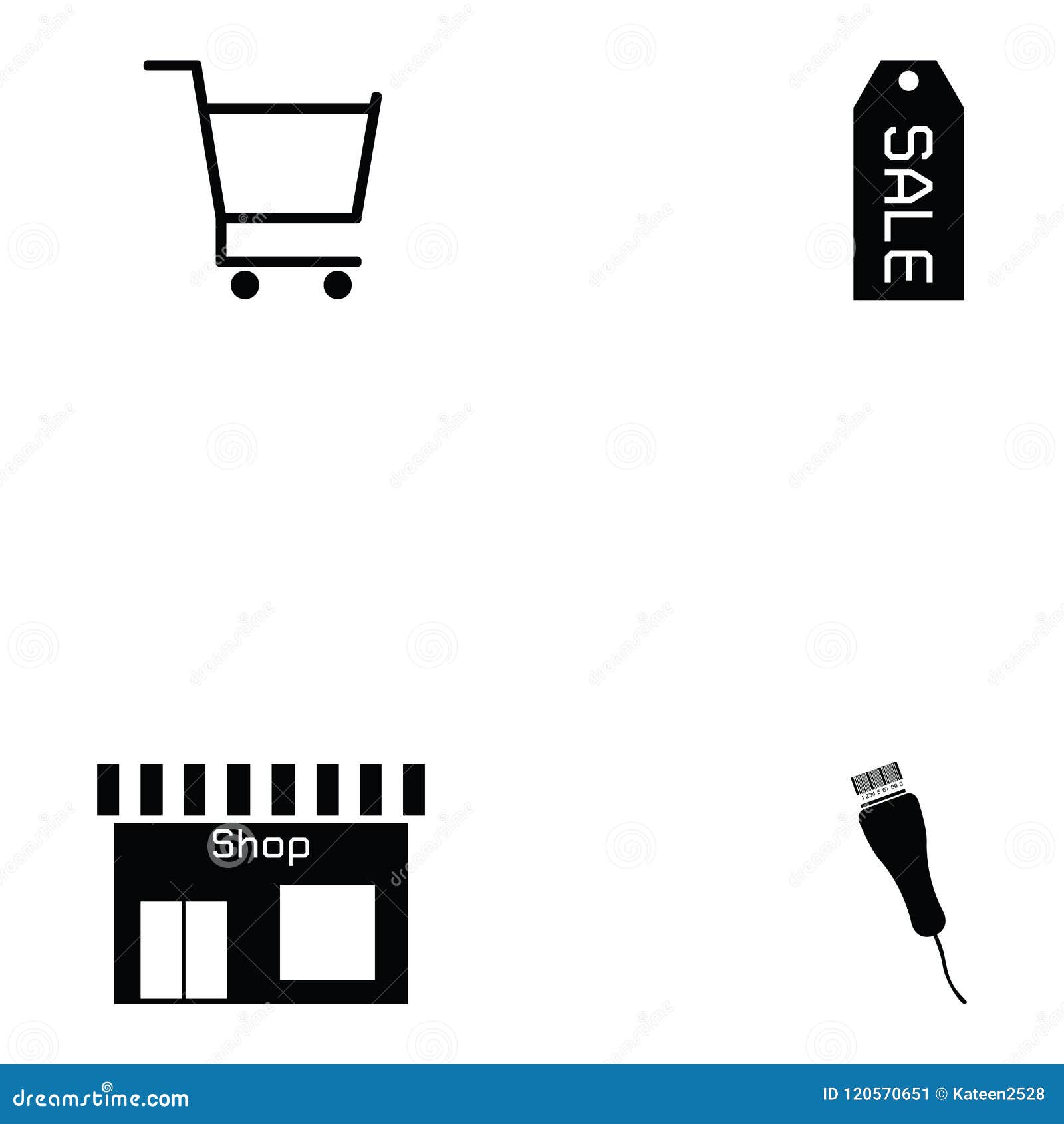 Retail icon set stock vector. Illustration of delivery - 120570651