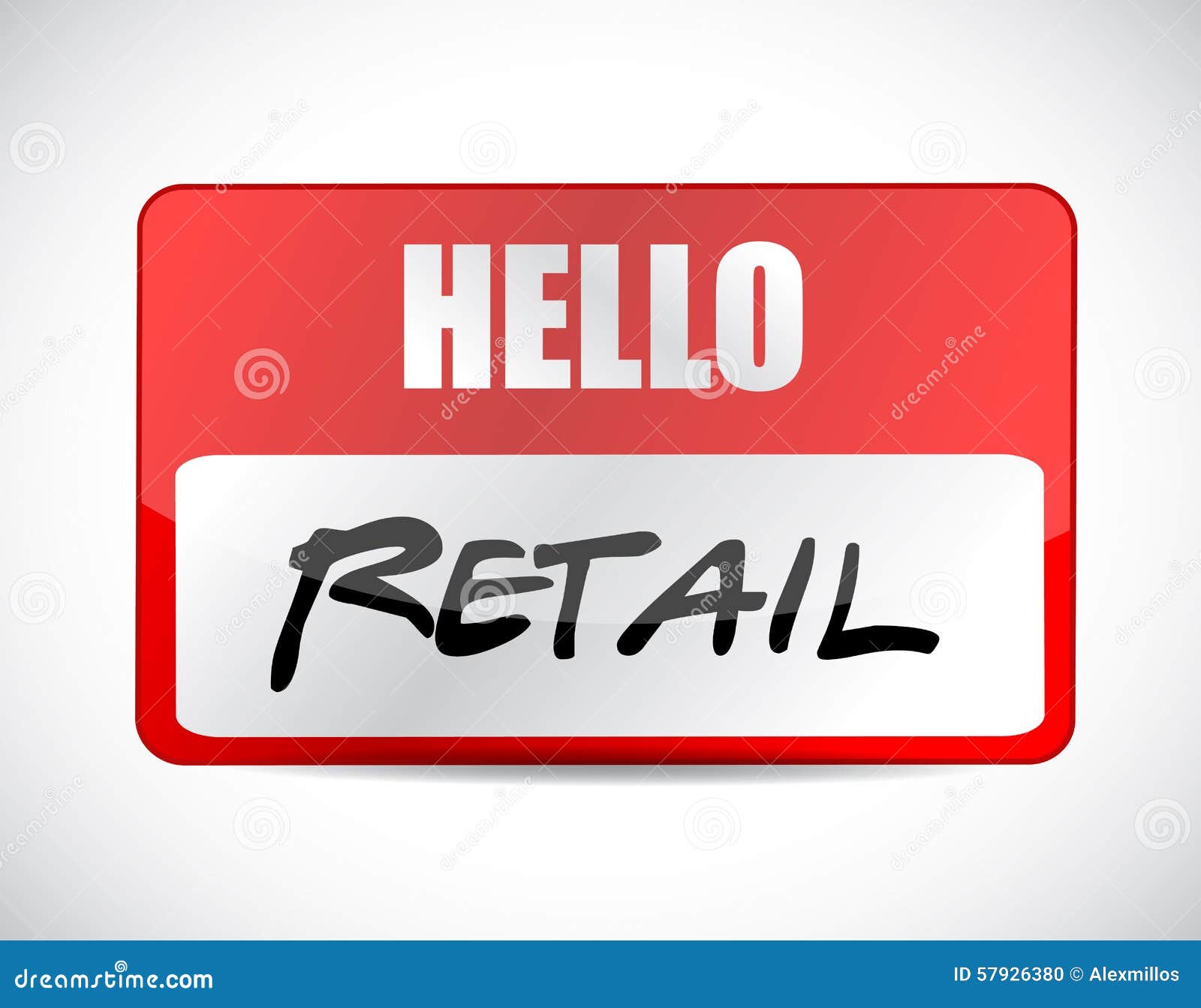 Retail Name Tag Sign Concept Illustration Design Stock Illustration ...