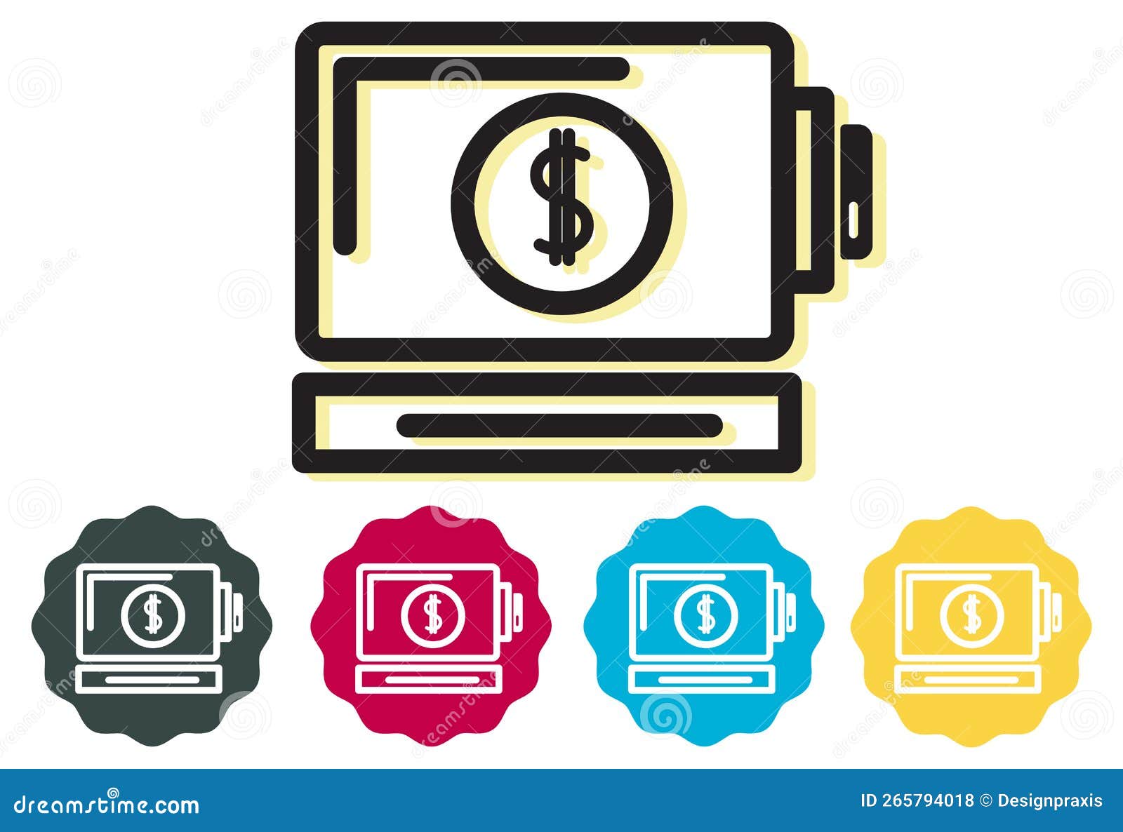 Retail POS Icon stock illustration. Illustration of sale - 265794018