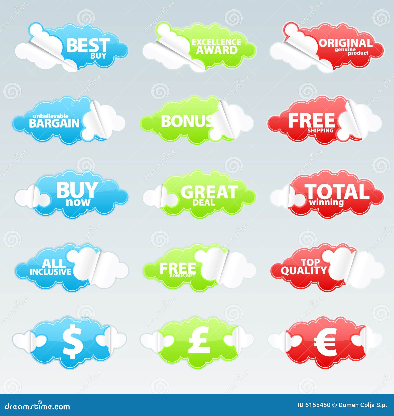 Retail Retro Peeling Stickers Stock Vector - Illustration of shiny ...