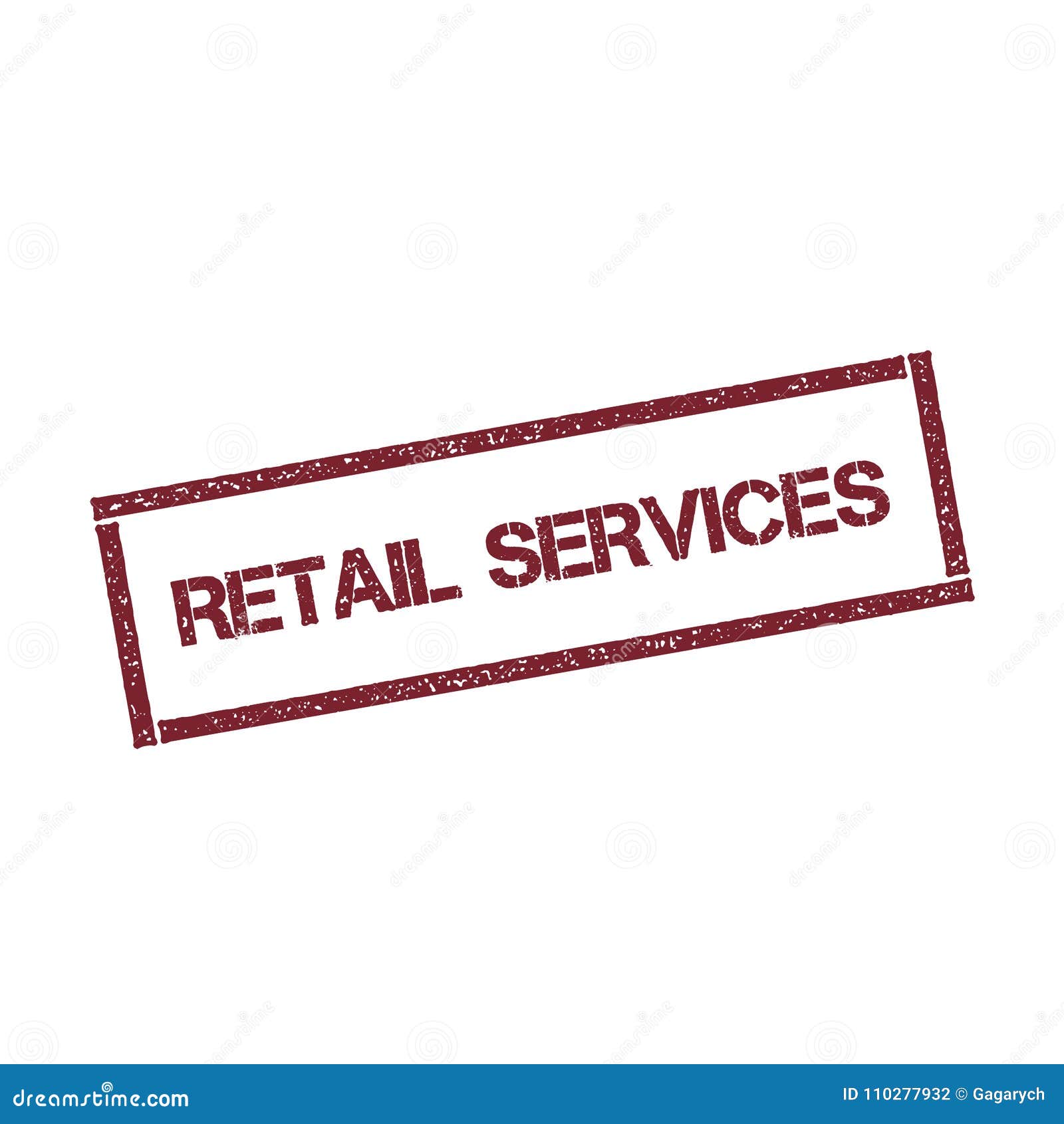 Retail Services Rectangular Stamp. Stock Vector - Illustration of decay ...
