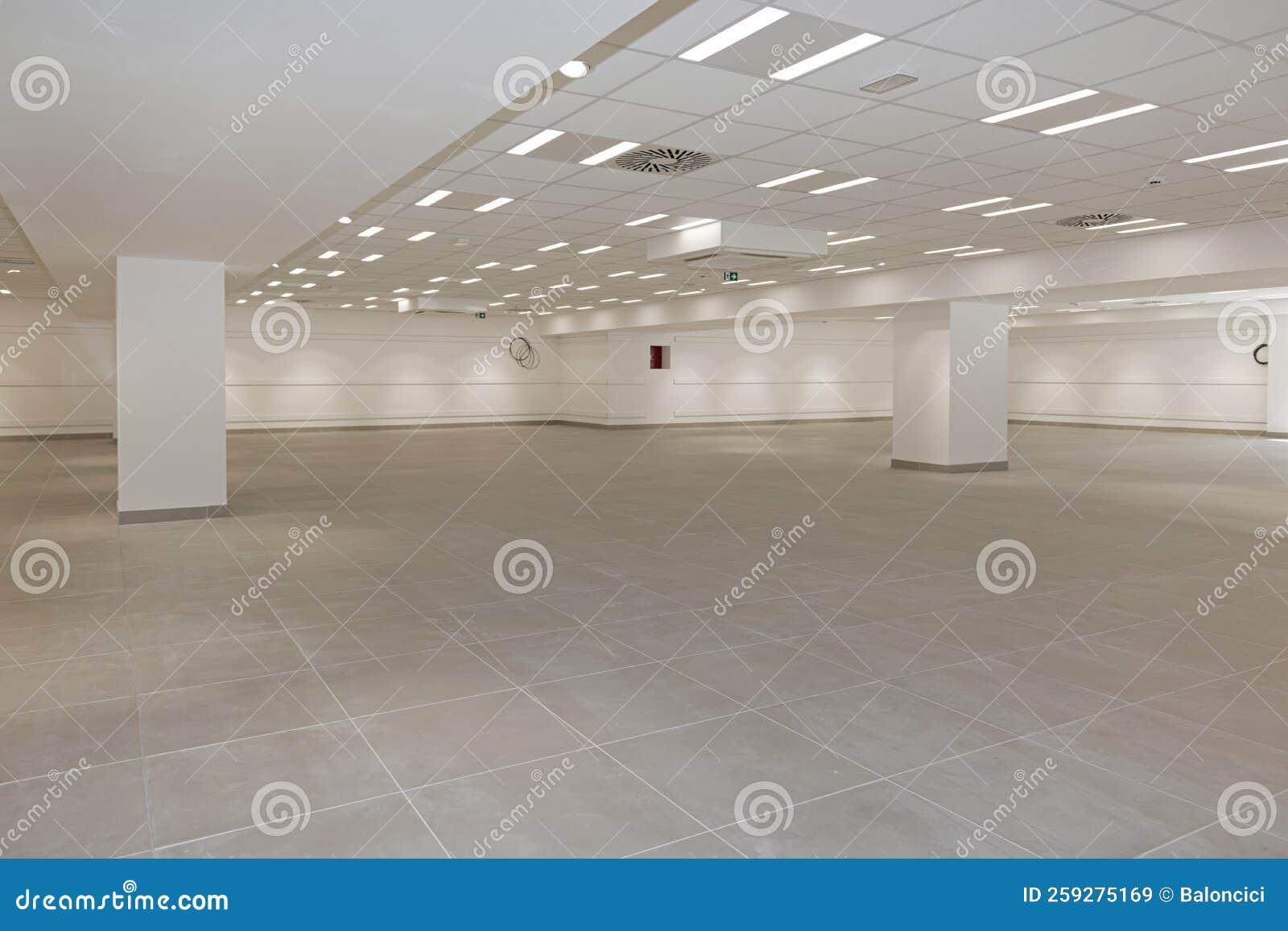 Retail Shop Empty stock image. Image of structure, columns - 259275169