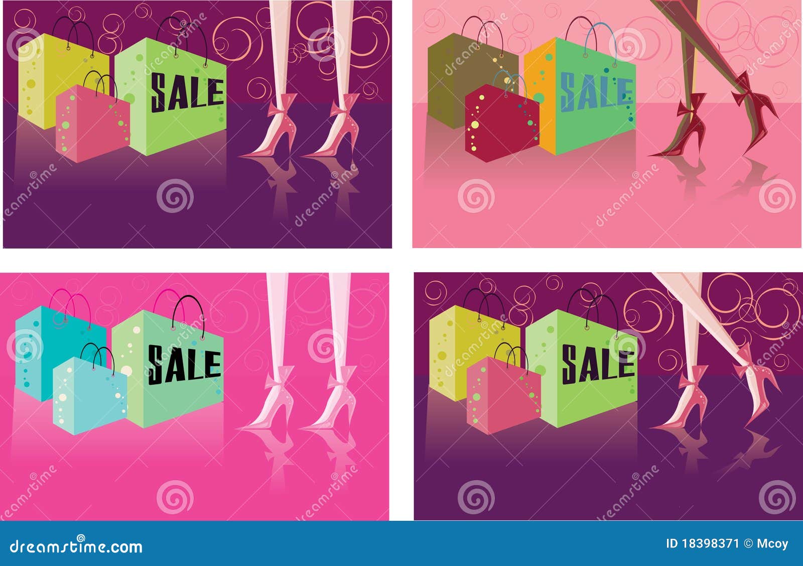 Retail Shopping Card Backgrounds Stock Illustration - Illustration of ...
