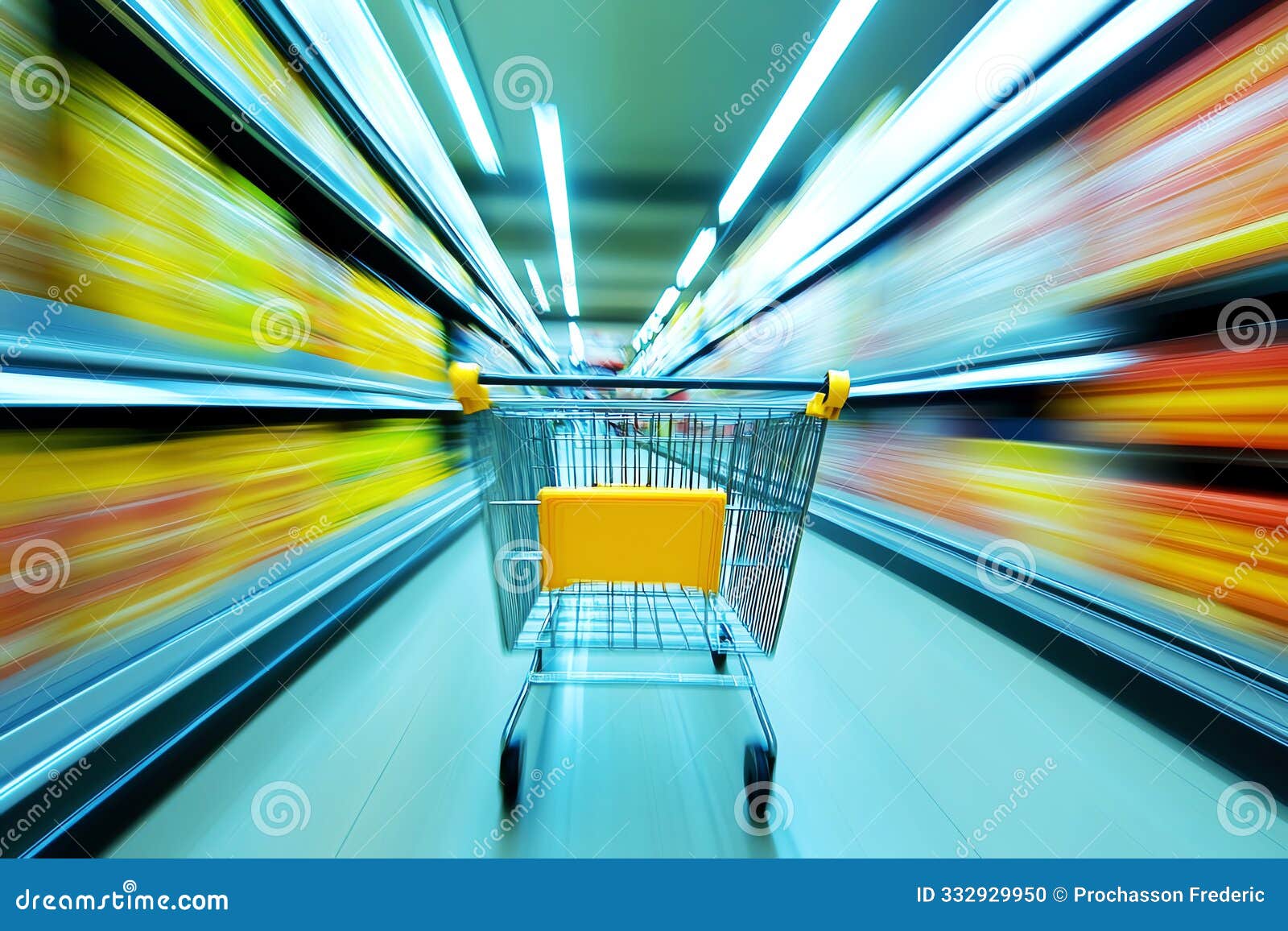 A Retail Shopping Cart, AI Generated Stock Photo - Image of inflation ...