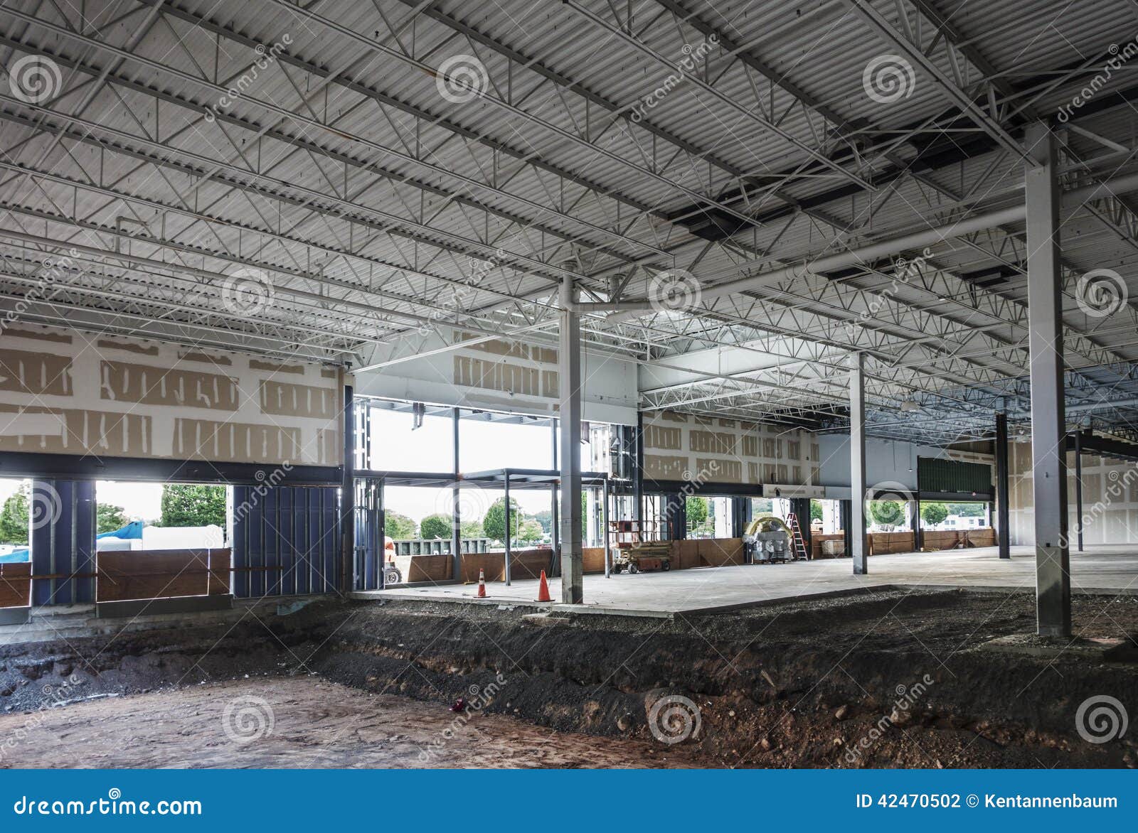 Retail Space Construction Site Stock Photo - Image of wide, retail ...