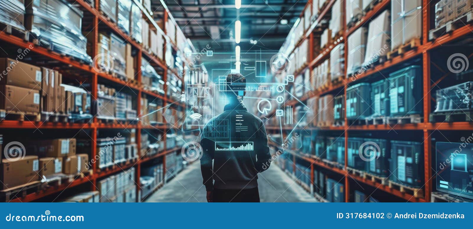 Retail Technology Warehouse: Digitalization Process Analyzes Goods ...