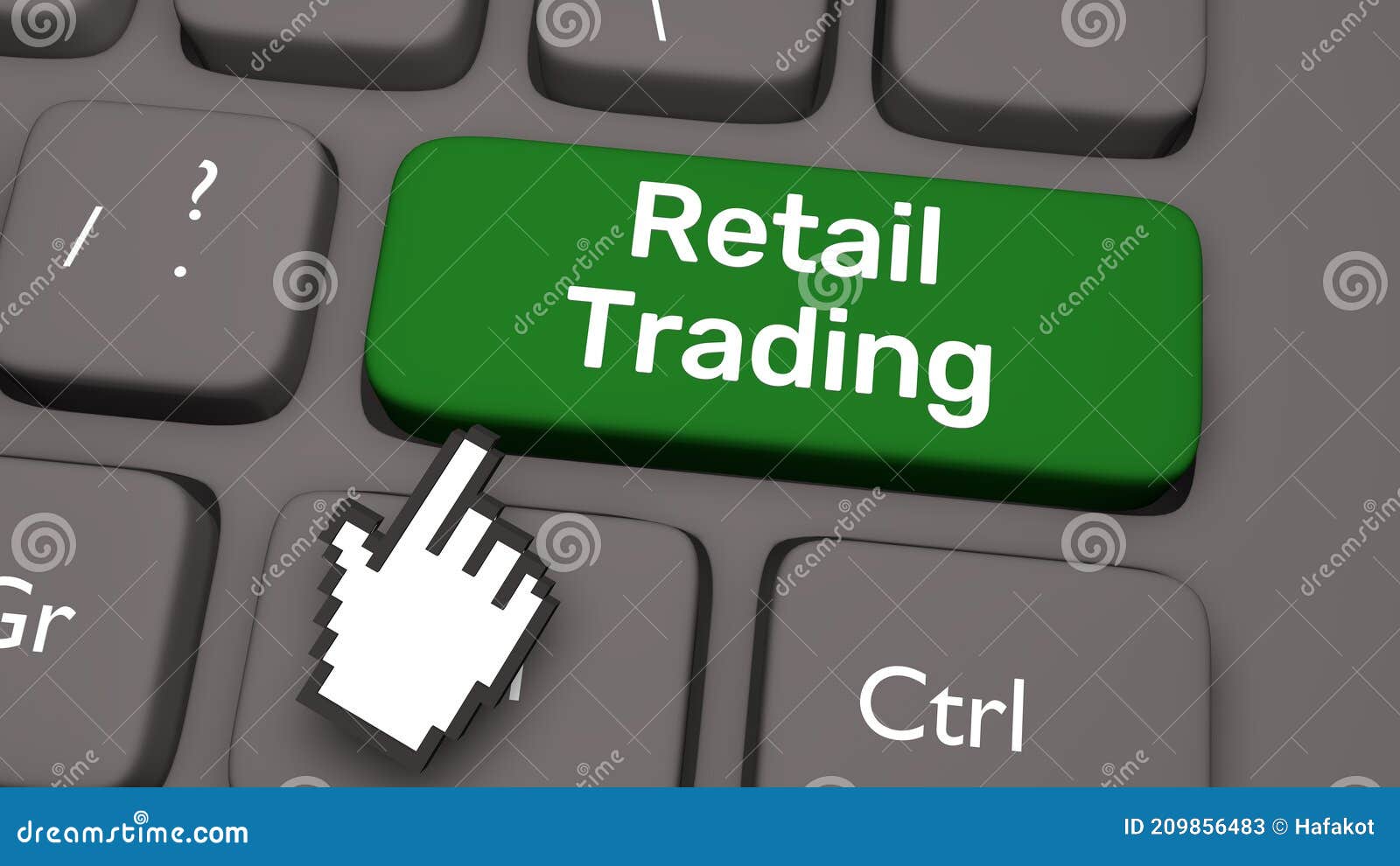Retail Traders Concept 3d Render Illustration Stock Illustration ...