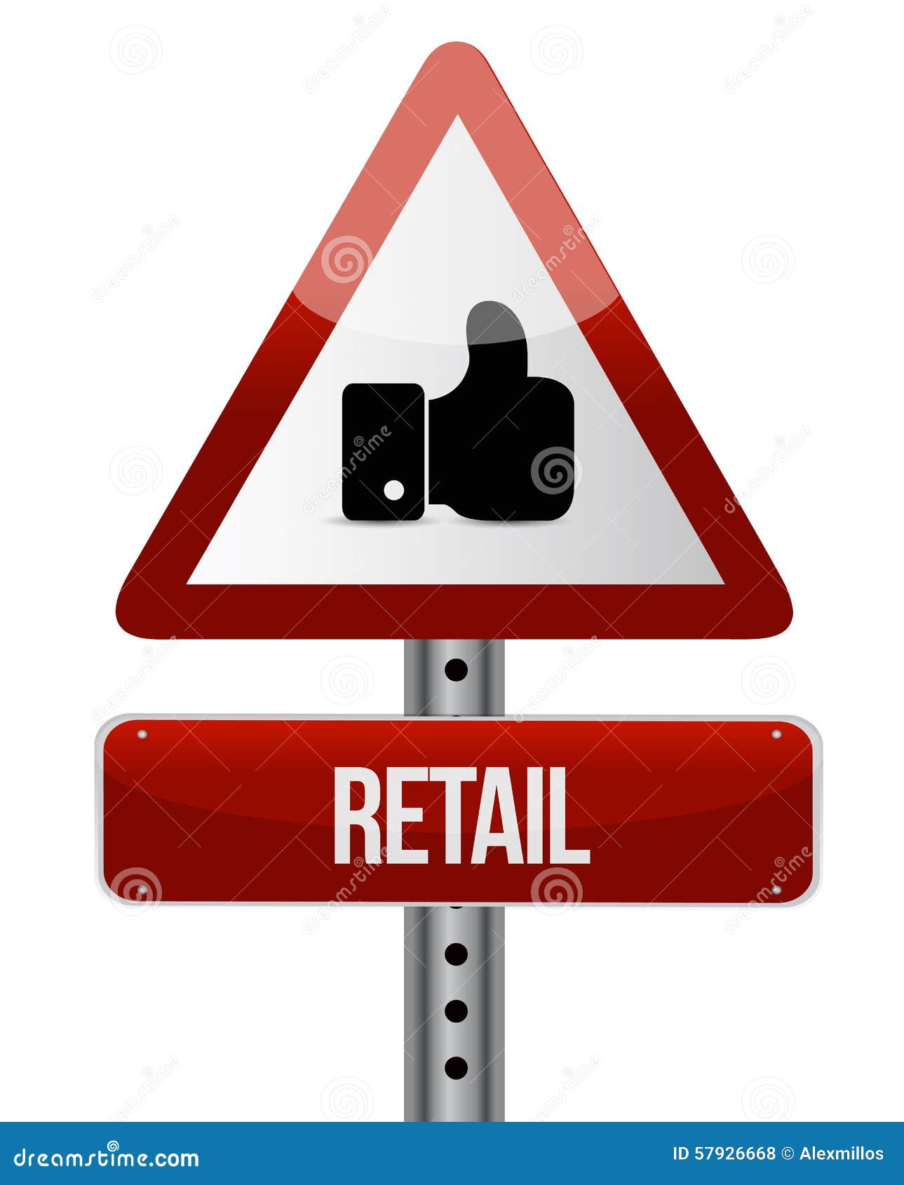 Retail Warning Sign Concept Illustration Design Stock Illustration ...