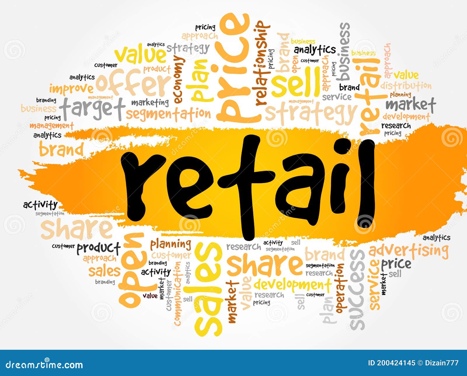 RETAIL word cloud collage stock illustration. Illustration of analysis ...