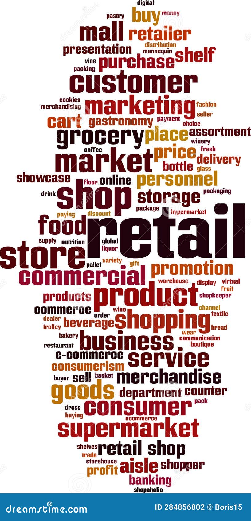 Retail word cloud stock vector. Illustration of counter - 284856802