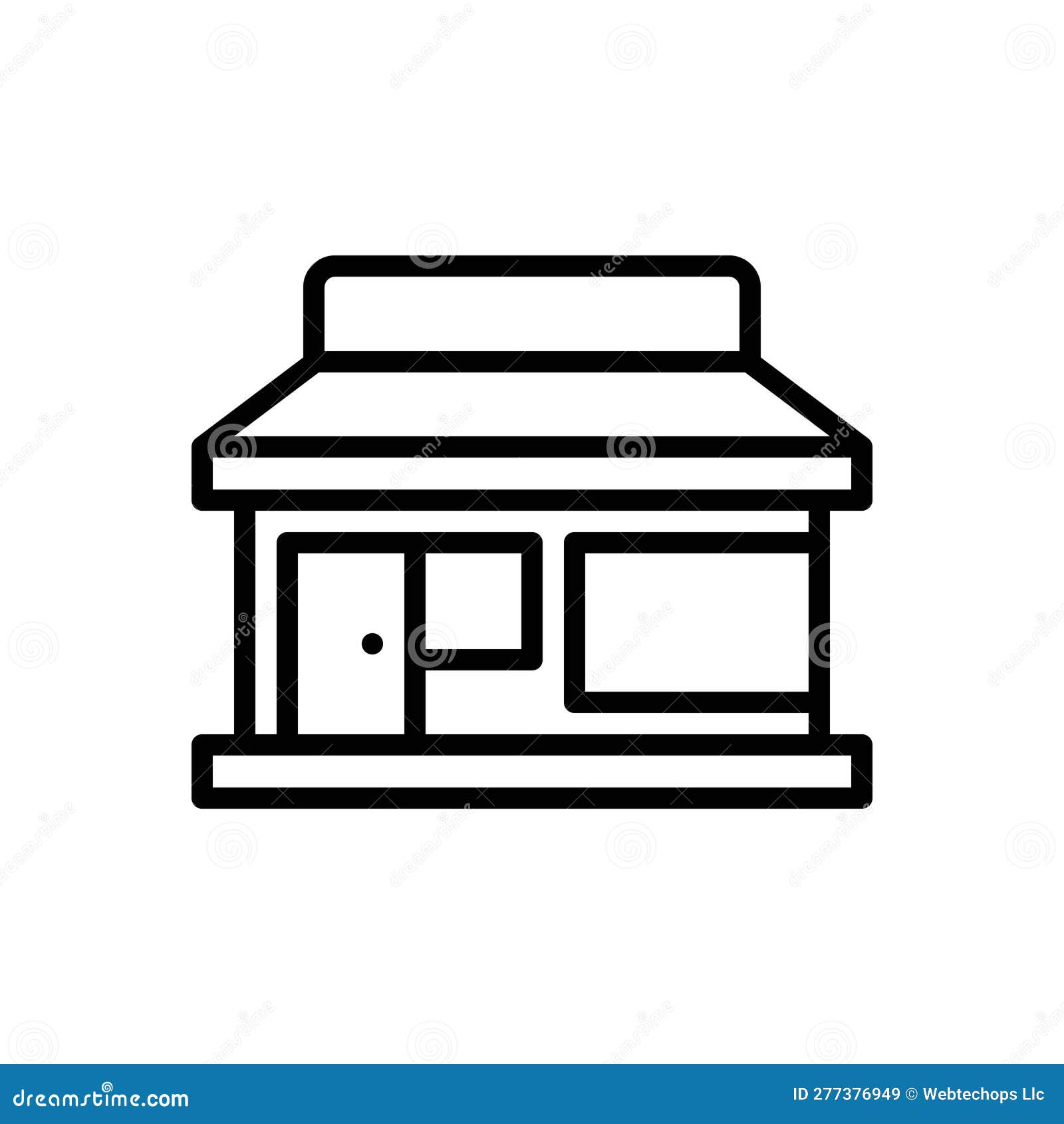 Black Line Icon for Retailer, Merchant and Trader Stock Vector ...