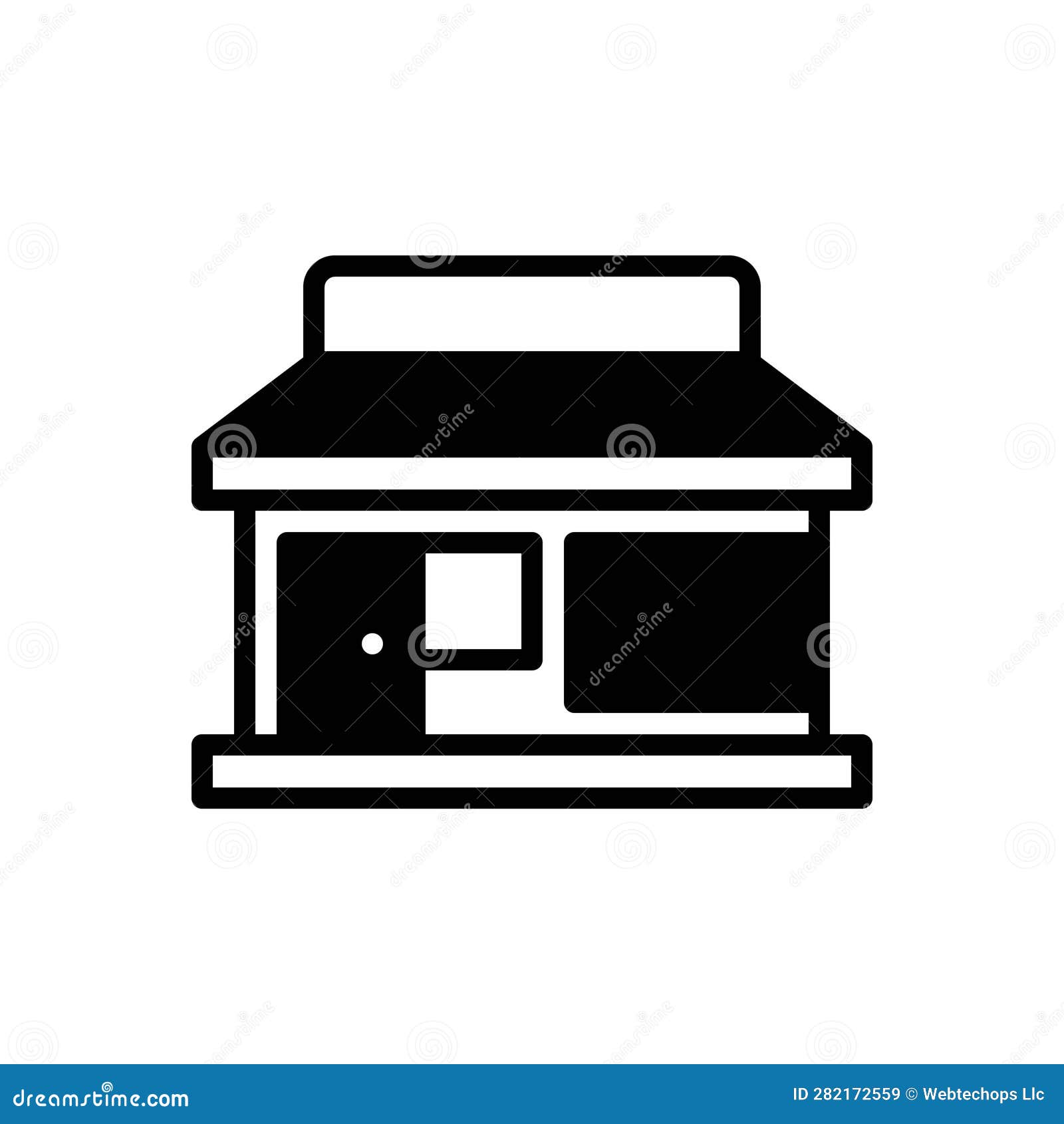Black Solid Icon for Retailer, Merchant and Trader Stock Illustration ...