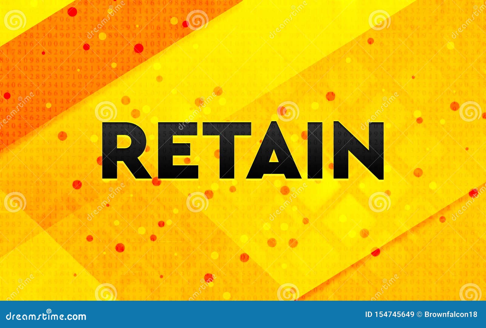 Retain Abstract Digital Banner Yellow Background Stock Illustration ...