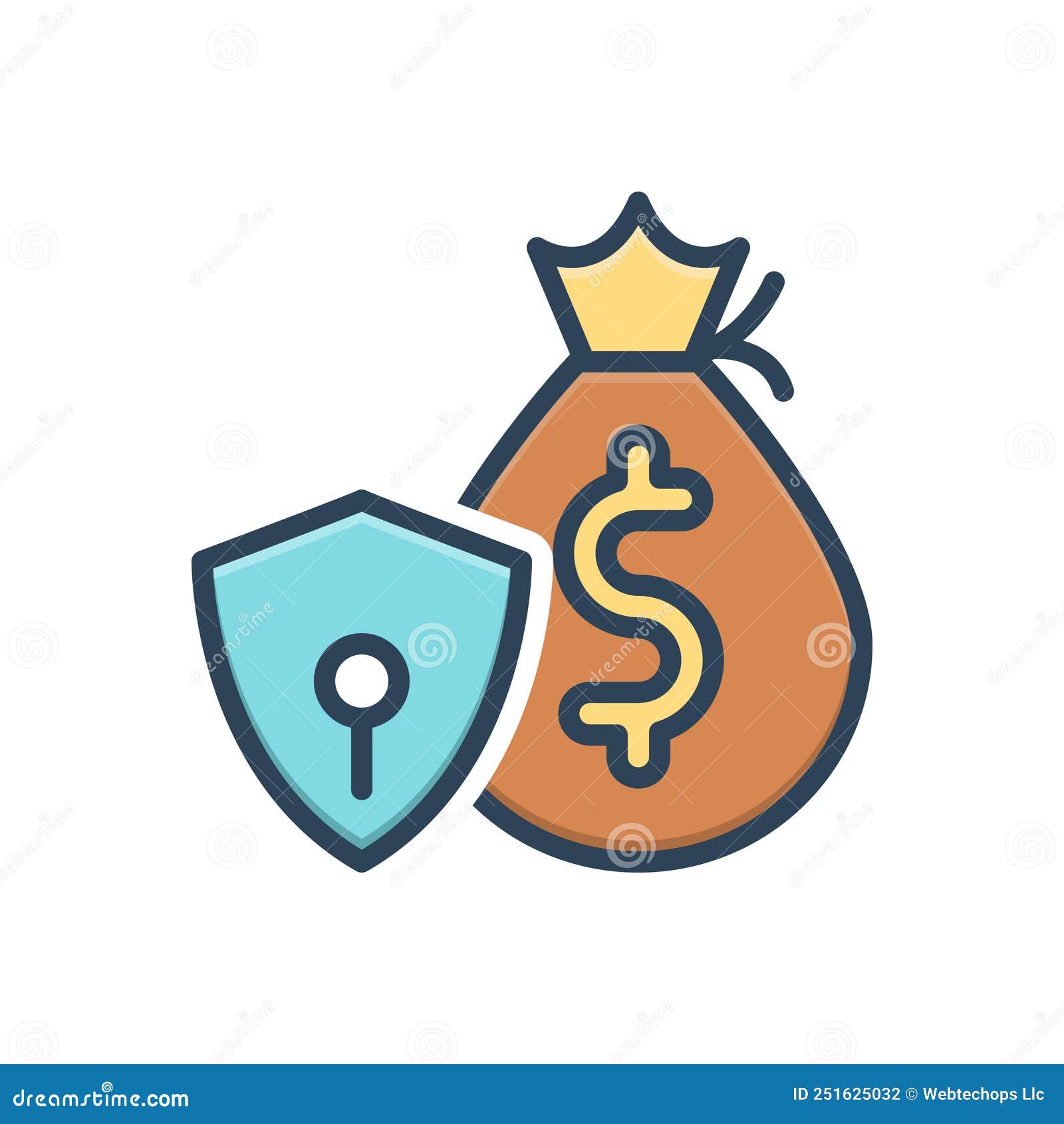 Color Illustration Icon for Retain, Safe and Money Stock Vector ...