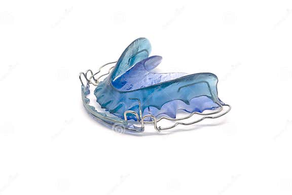 Retainer Blue on a White Background, Isolated Stock Photo - Image of ...
