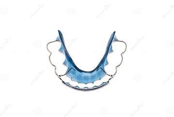 Retainer Blue on a White Background, Isolated Stock Image - Image of ...