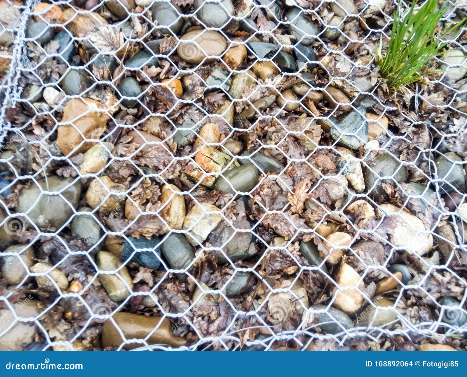 Retaining Net on the Slope. the Net Keeps the Pebble from Scattering ...