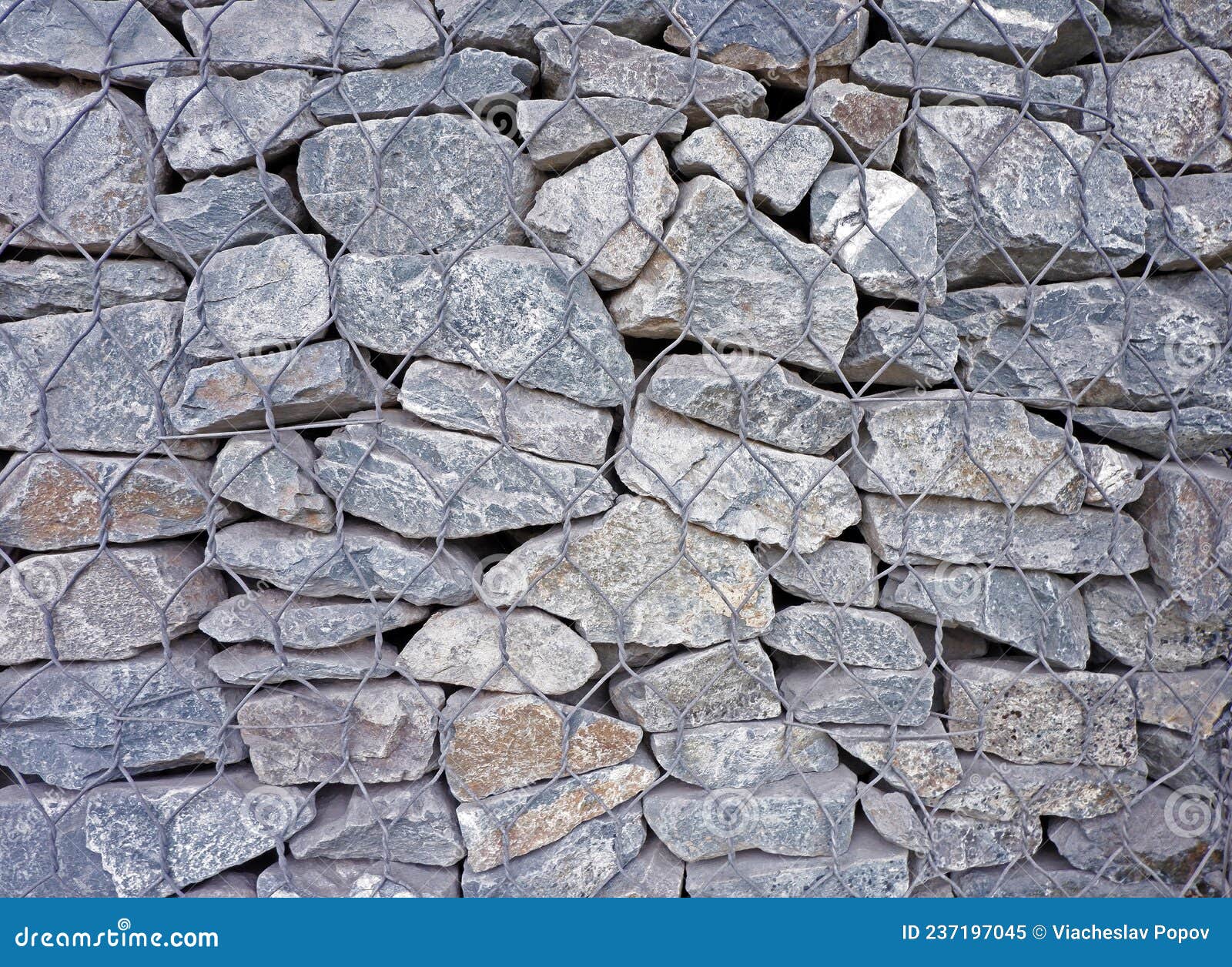 Retaining Wall Gabion Baskets Stock Image - Image of background, grey ...