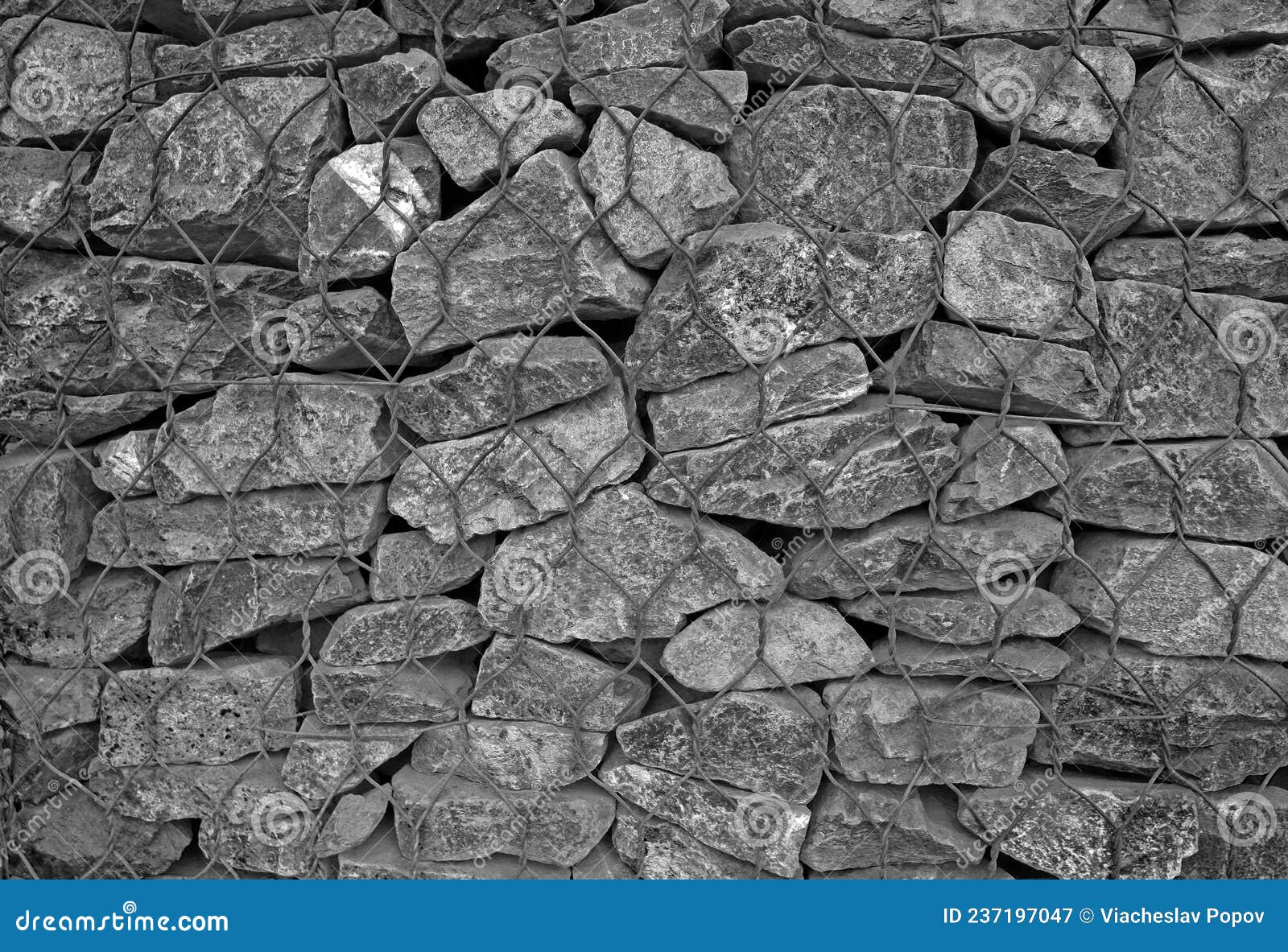 Retaining Wall Gabion Baskets Stock Image - Image of stones ...