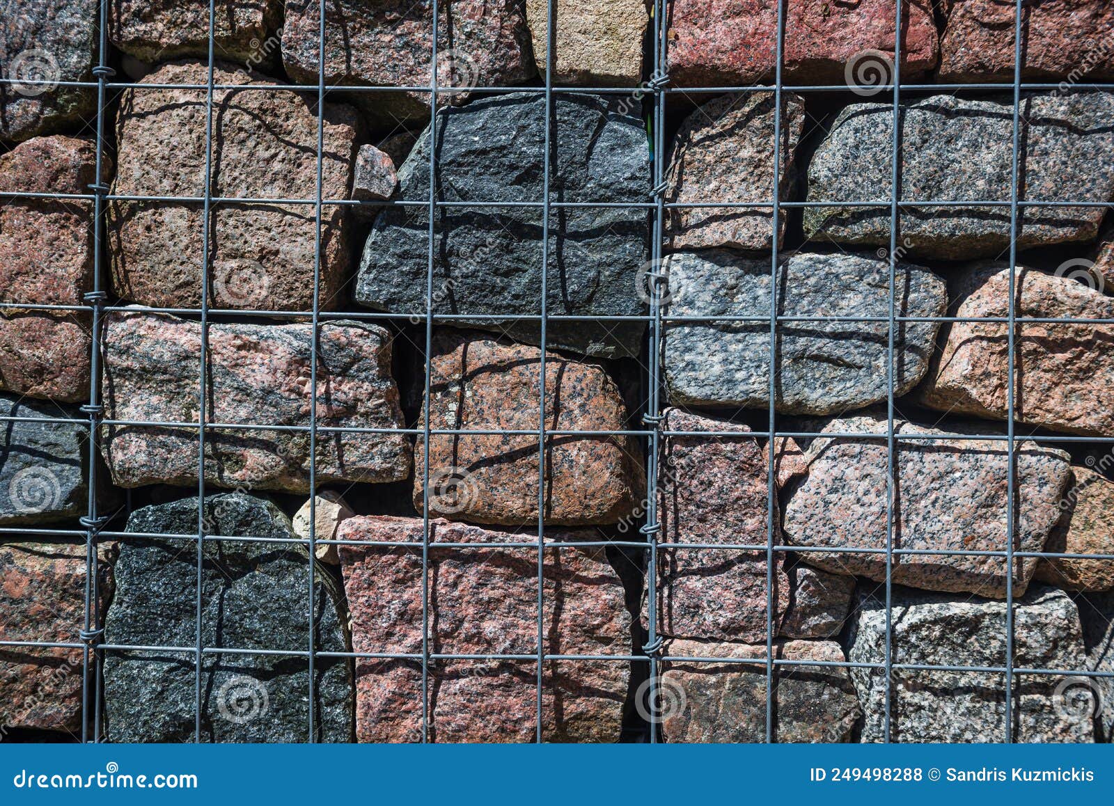 Retaining Wall Gabion Baskets, Gabion Wall Caged Stones Textured ...