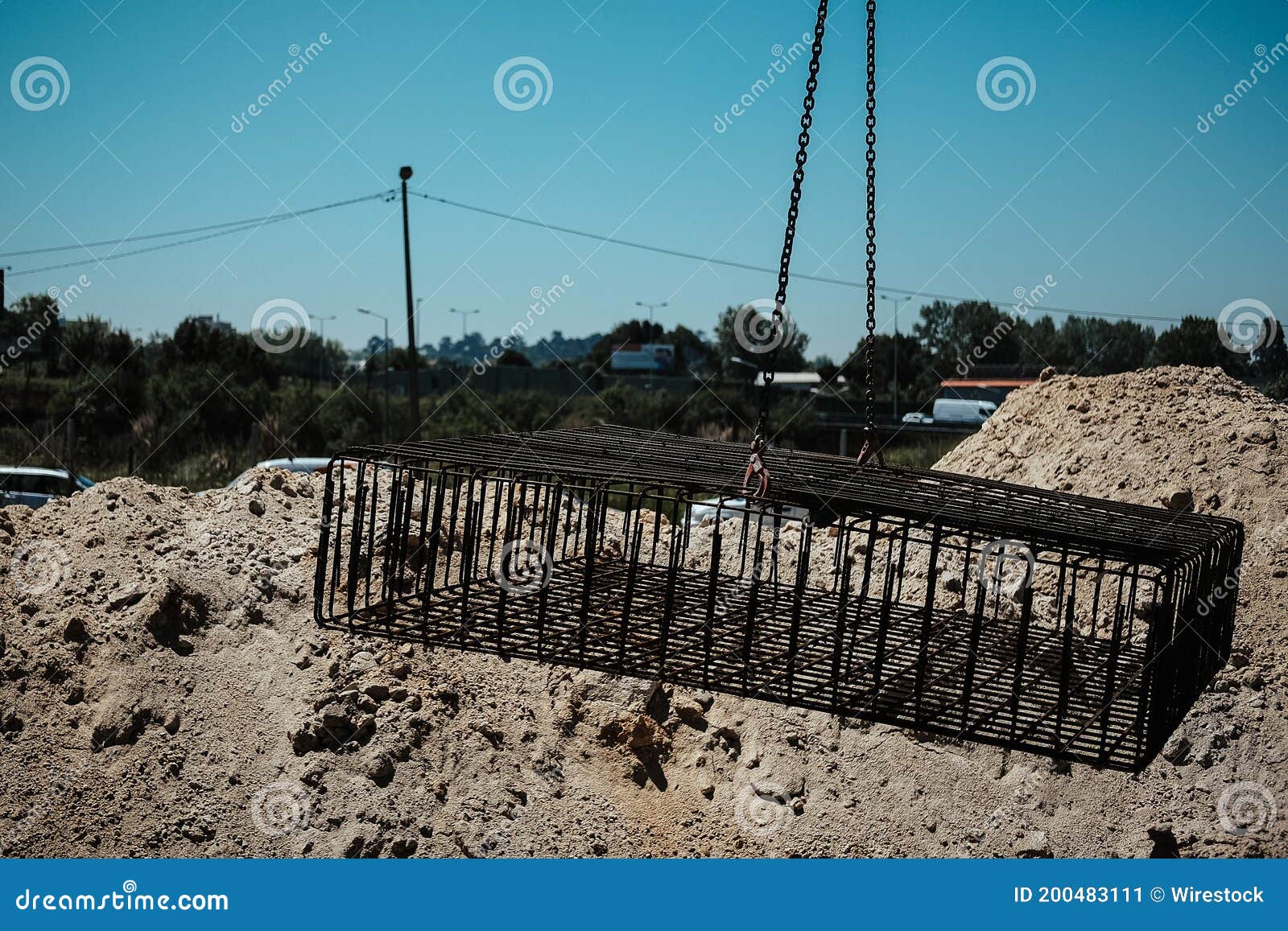 Retaining Wall with Reinforcement Stock Image - Image of steel ...