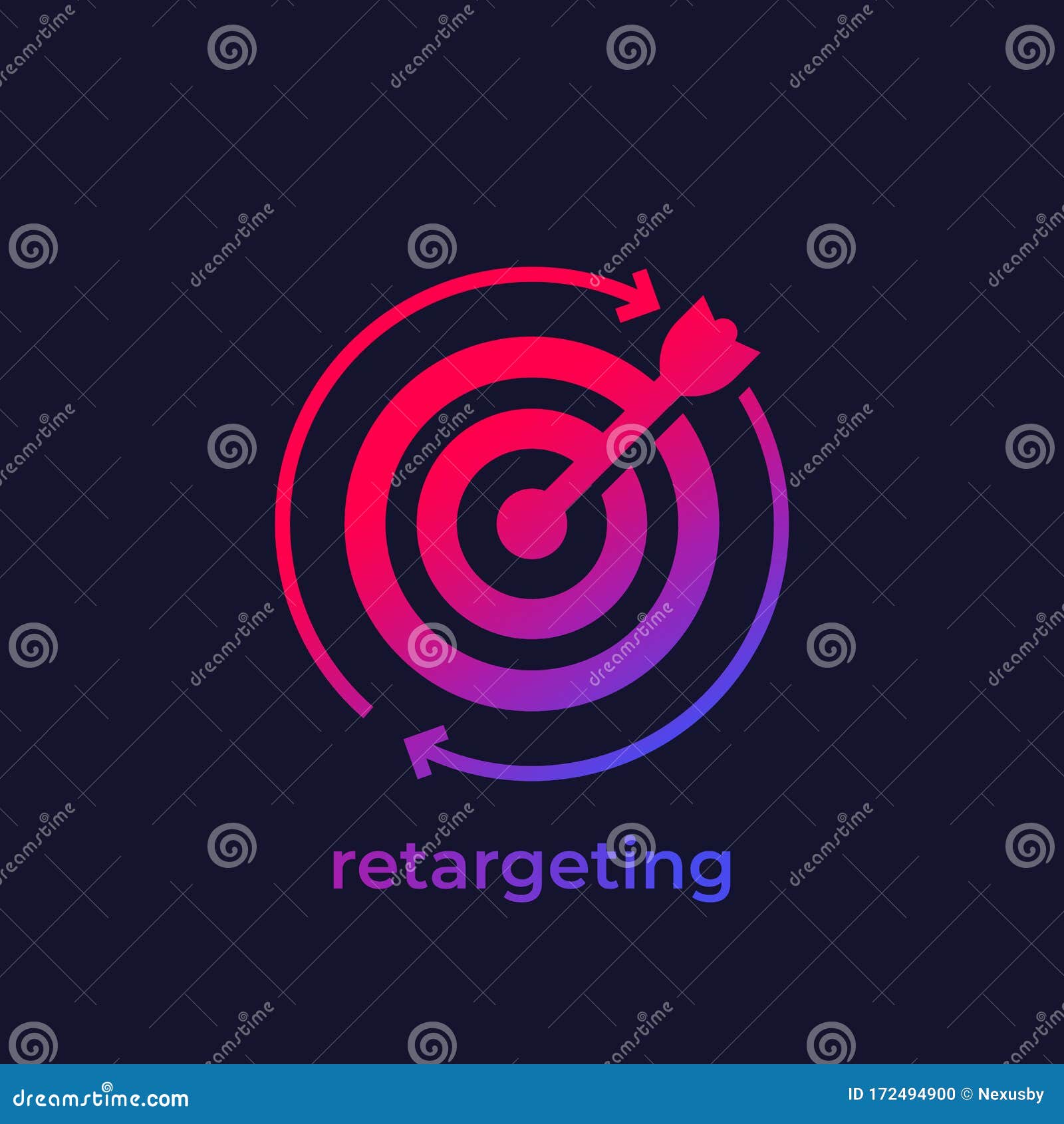 Retargeting, Digital Marketing Vector Icon Stock Vector - Illustration ...