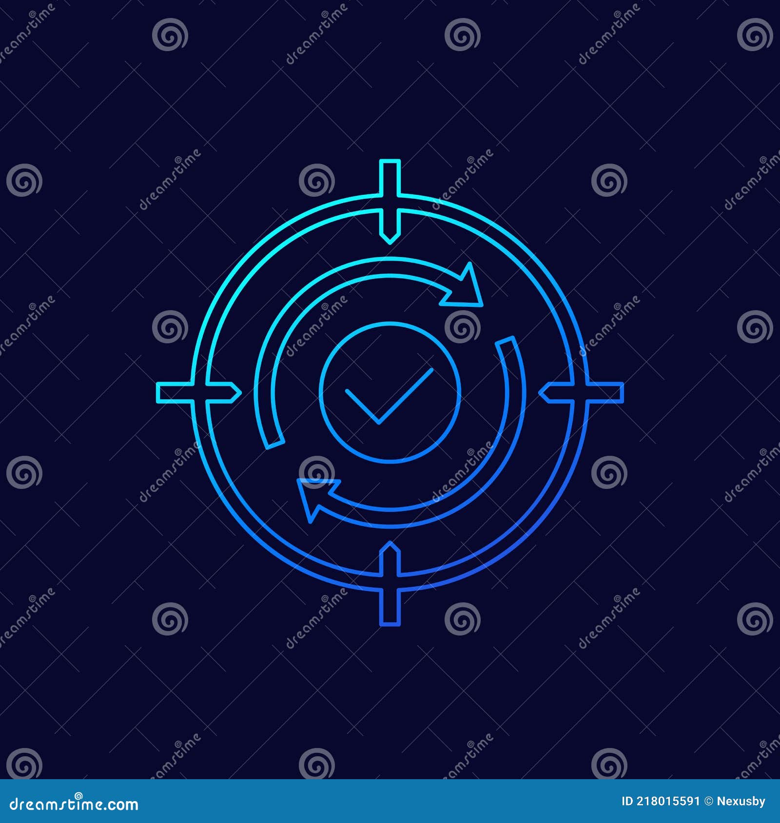 Retargeting Icon, Digital Marketing Line Design Vector Illustration ...