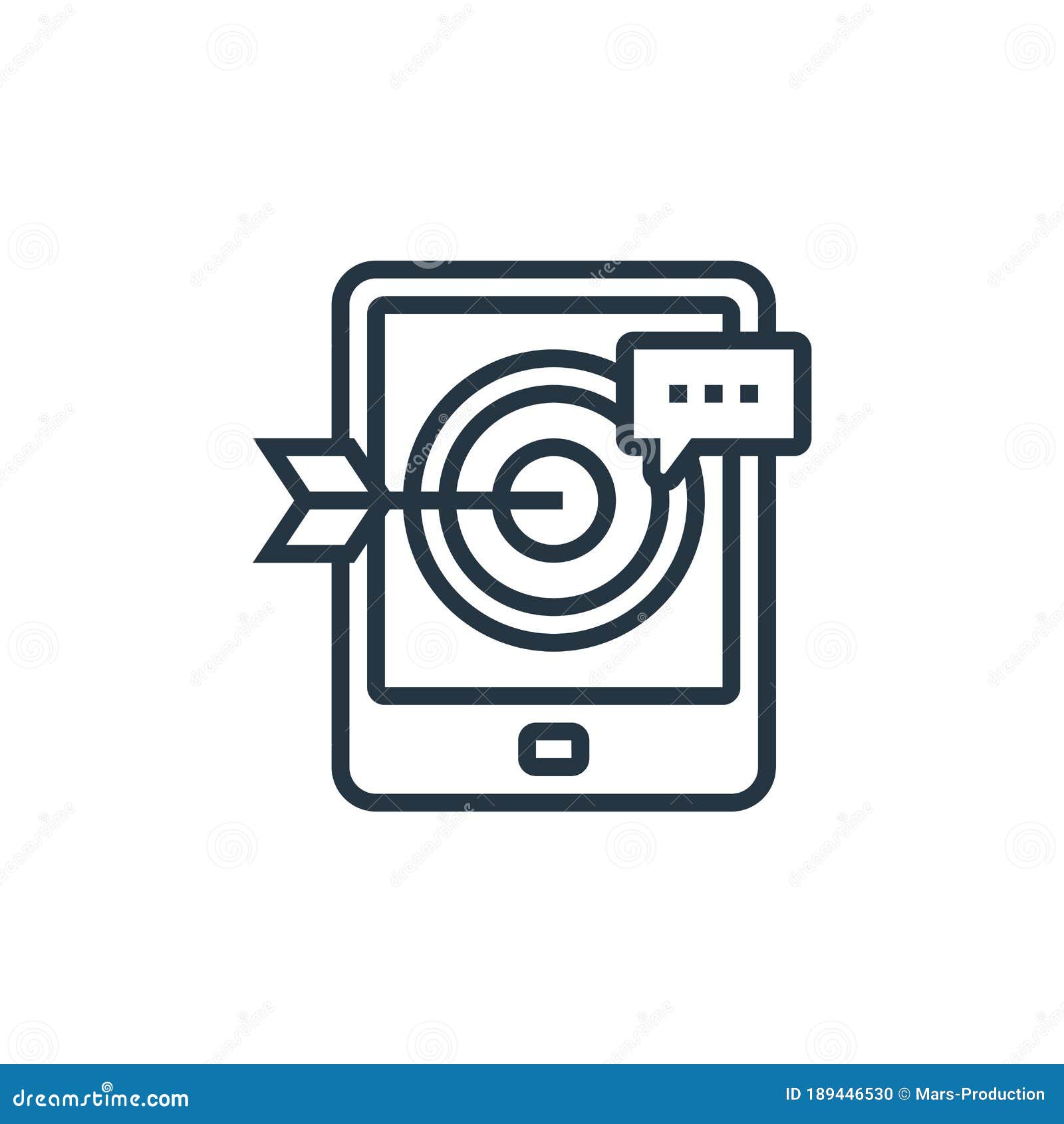 Retargeting Vector Icon Isolated On White Background. Outline, Thin ...