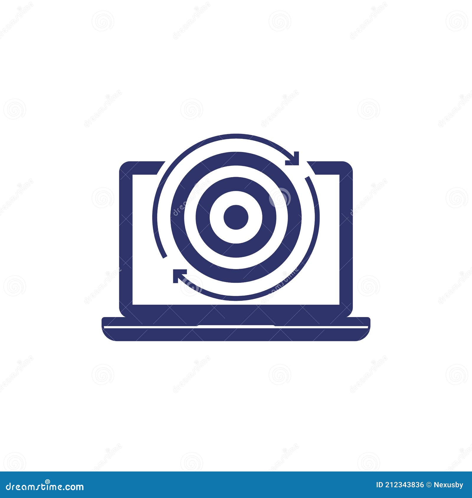 Retargeting Vector Icon on White Stock Vector - Illustration of ...