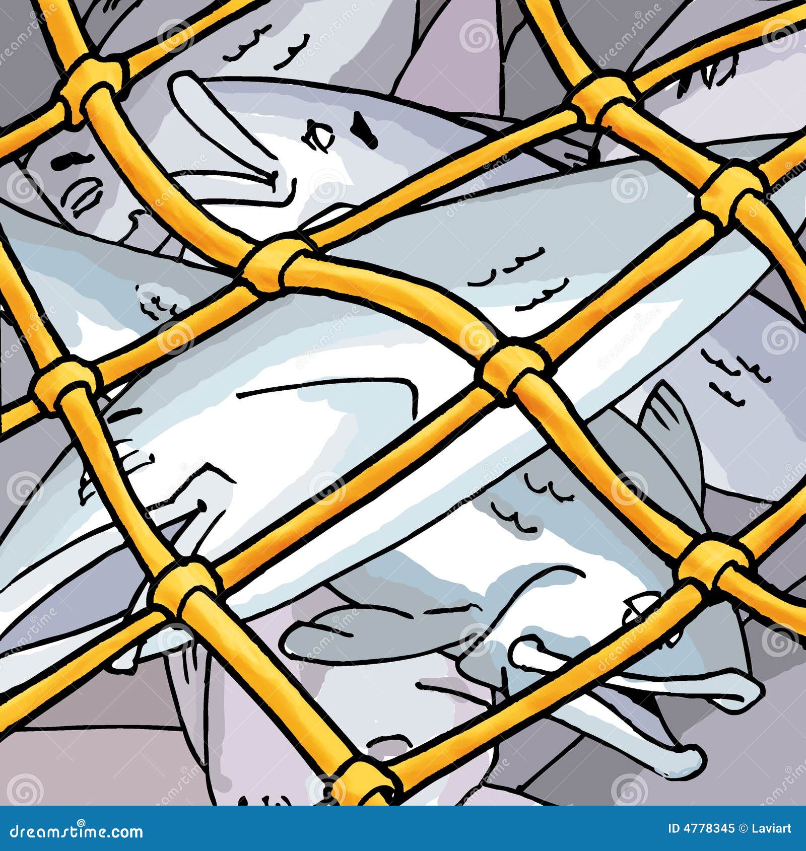 Rete da pesca illustrazione vettoriale. Illustrazione di mare - 4778345