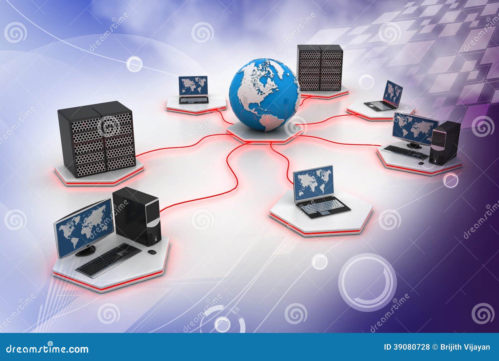 Rete del computer illustrazione di stock. Illustrazione di commercio ...