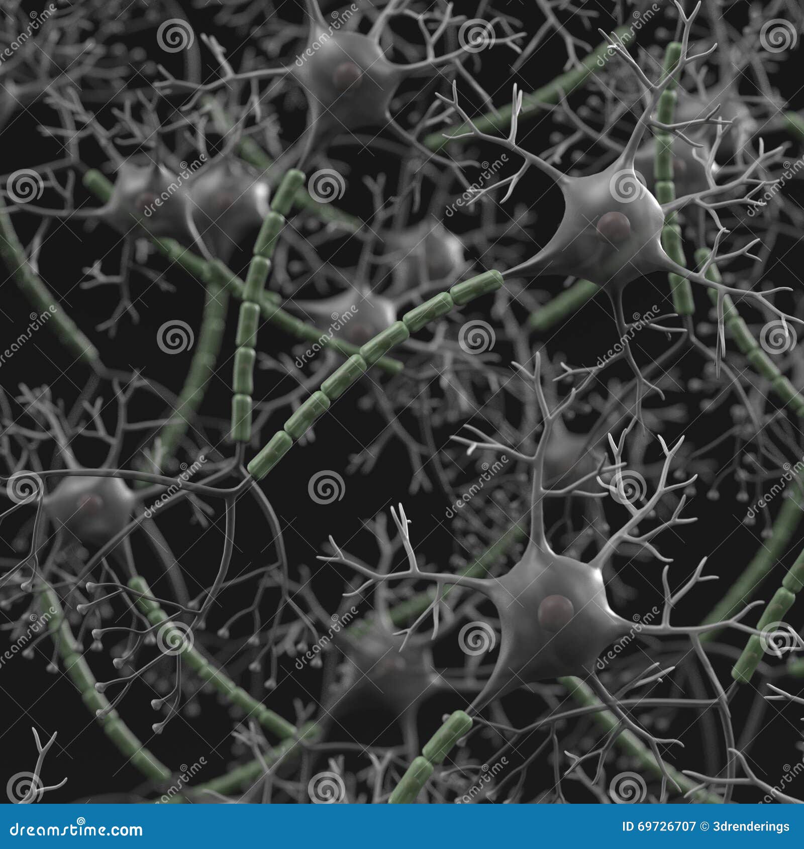 Rete del neurone illustrazione di stock. Illustrazione di cellula ...