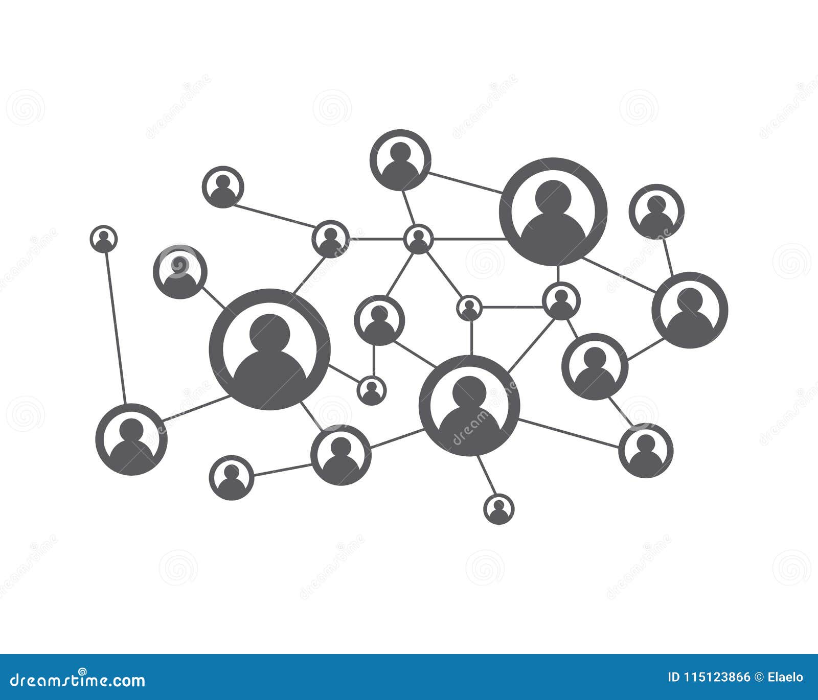 Rete Della Gente Ed Icona Del Sociale Illustrazione Vettoriale ...